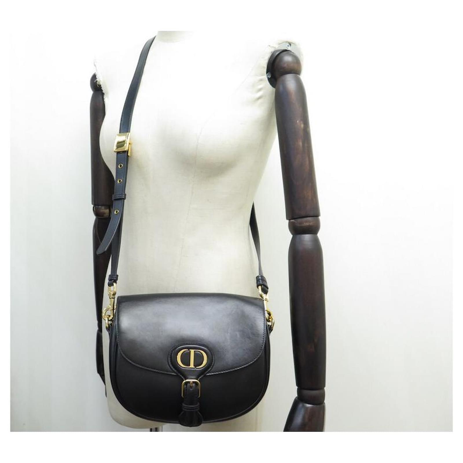 CHRISTIAN DIOR BOBBY M M HANDTASCHE9319UMOL SCHWARZE LEDER-UMKÖRPER ...