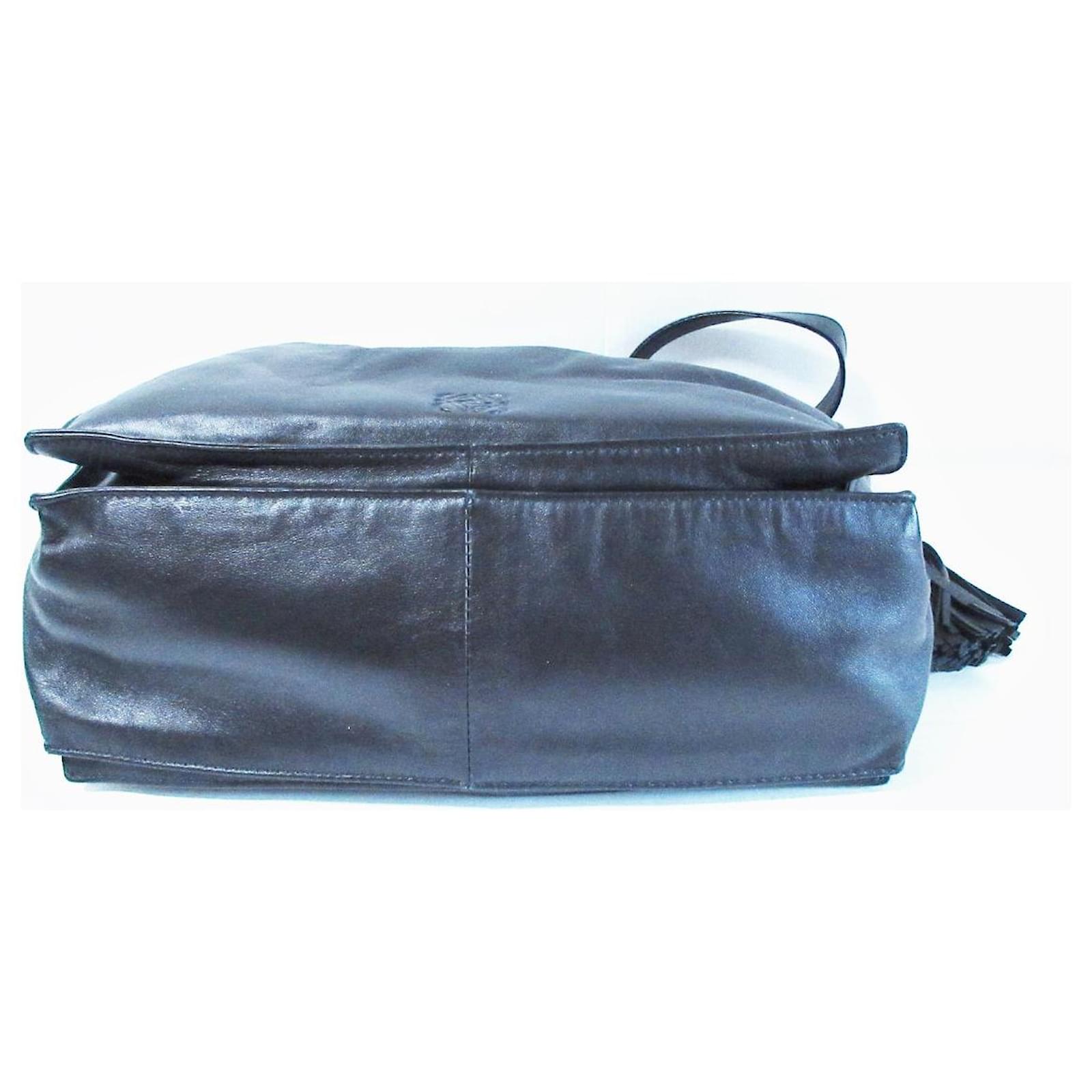 Loewe-Flamenco Schwarz Leder ref.701072 - Joli Closet