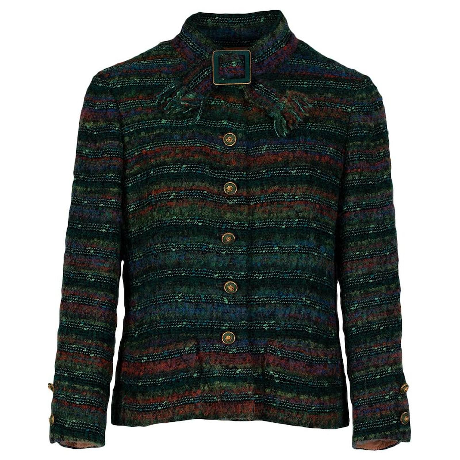 Chanel Haute Couture Tweed Jacket Green ref.703042 - Joli Closet