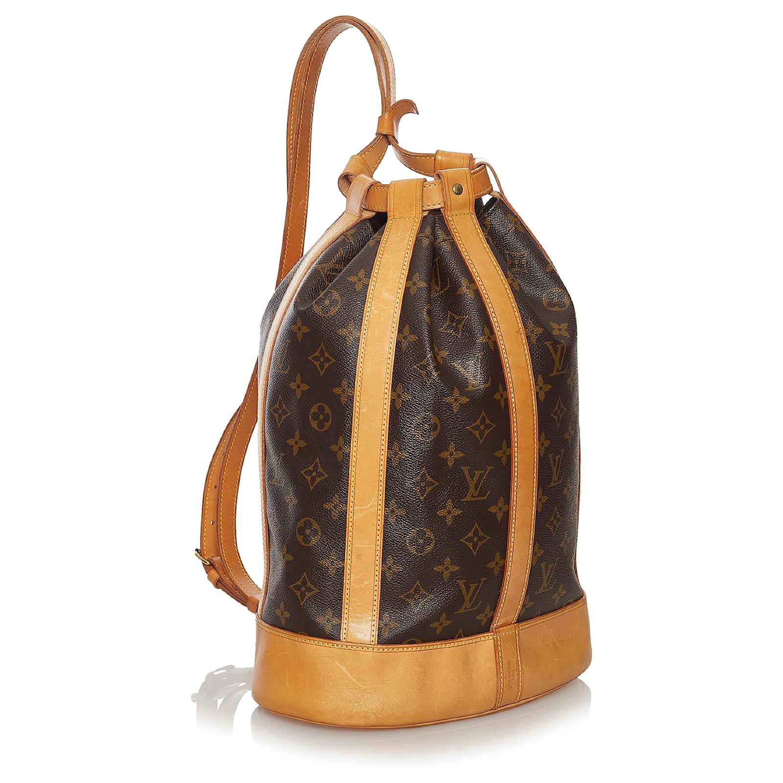 Louis Vuitton Brown Monogram Randonnee GM Leather Cloth ref.707410 ...