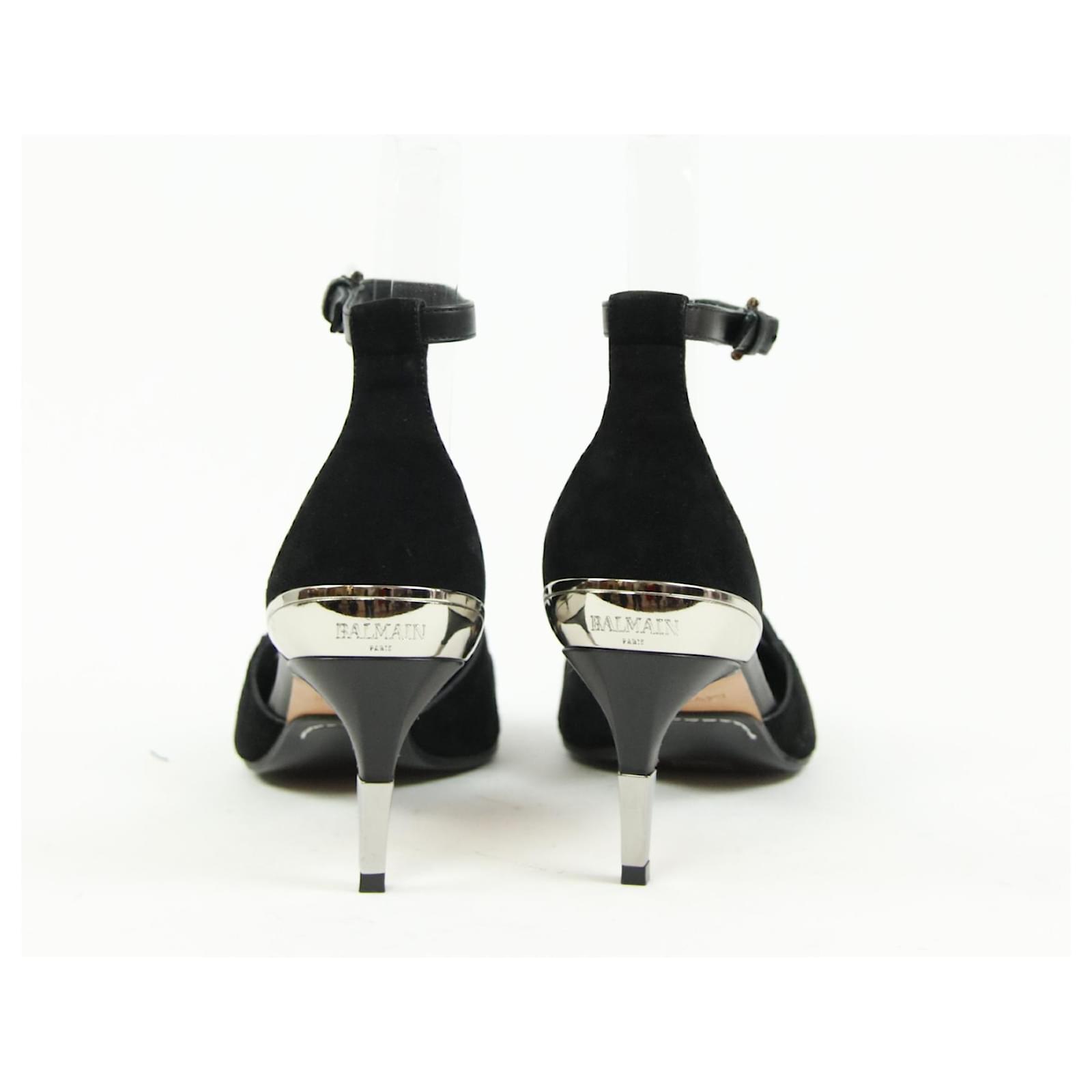 Balmain pumps 38 Black Leather ref.707705 - Joli Closet