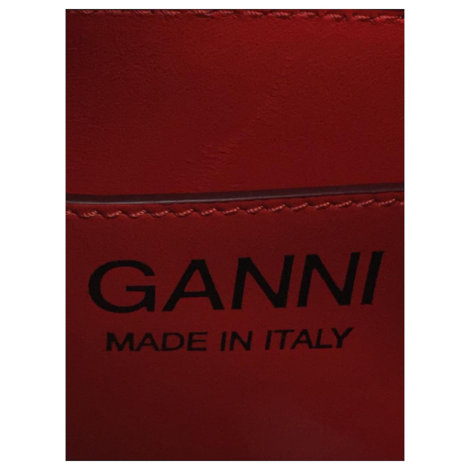 GANNI Handbag Red Leather ref.707812 - Joli Closet