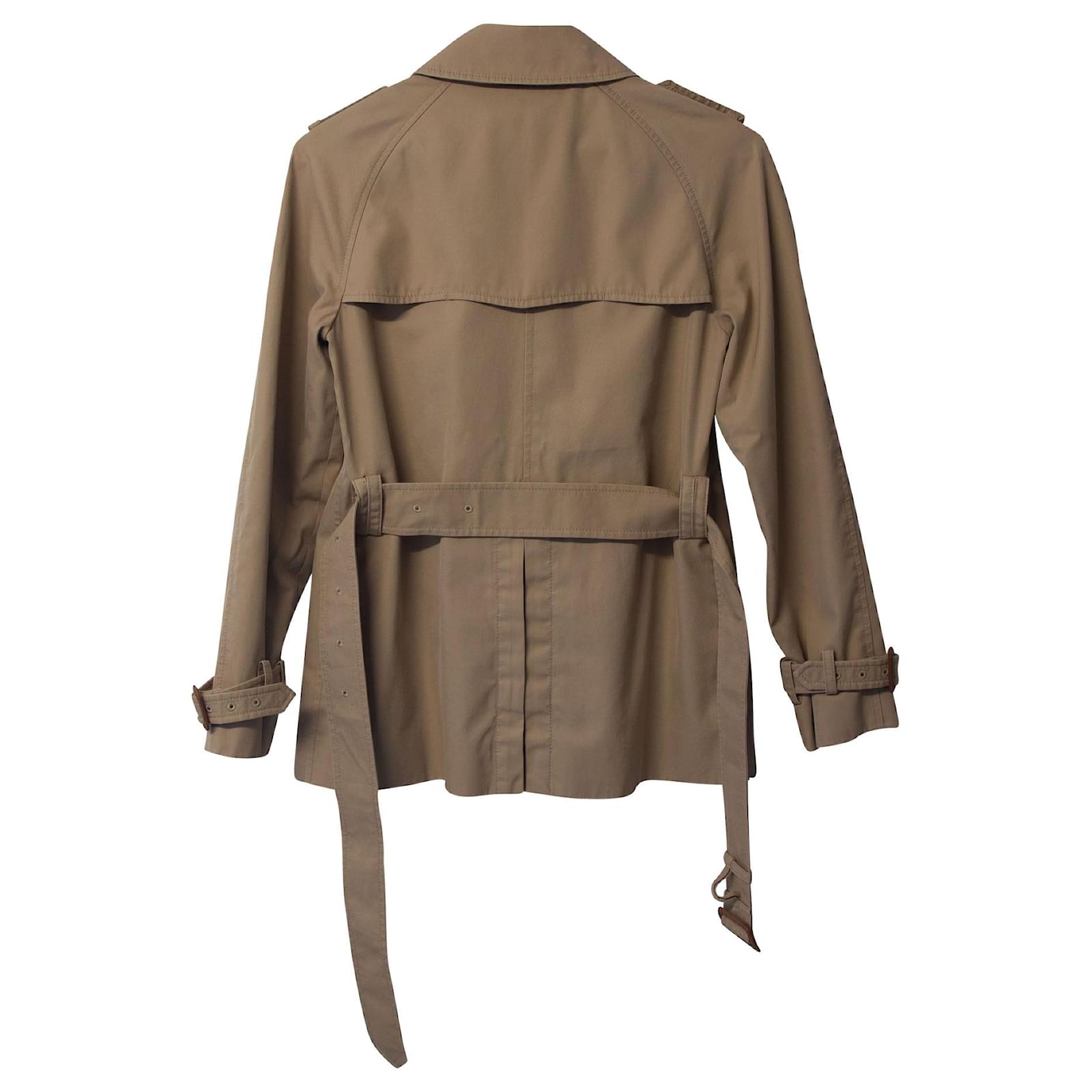 Coach Modern Short Trench Coat in Beige Cotton ref.709598 - Joli Closet
