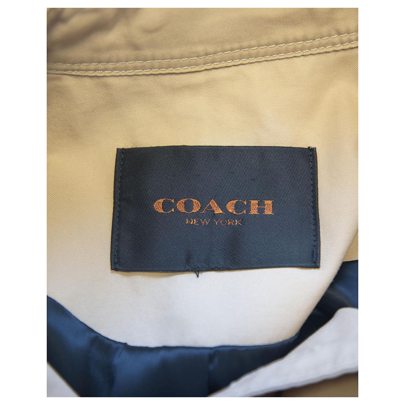 Coach Modern Short Trench Coat in Beige Cotton ref.709598 - Joli Closet
