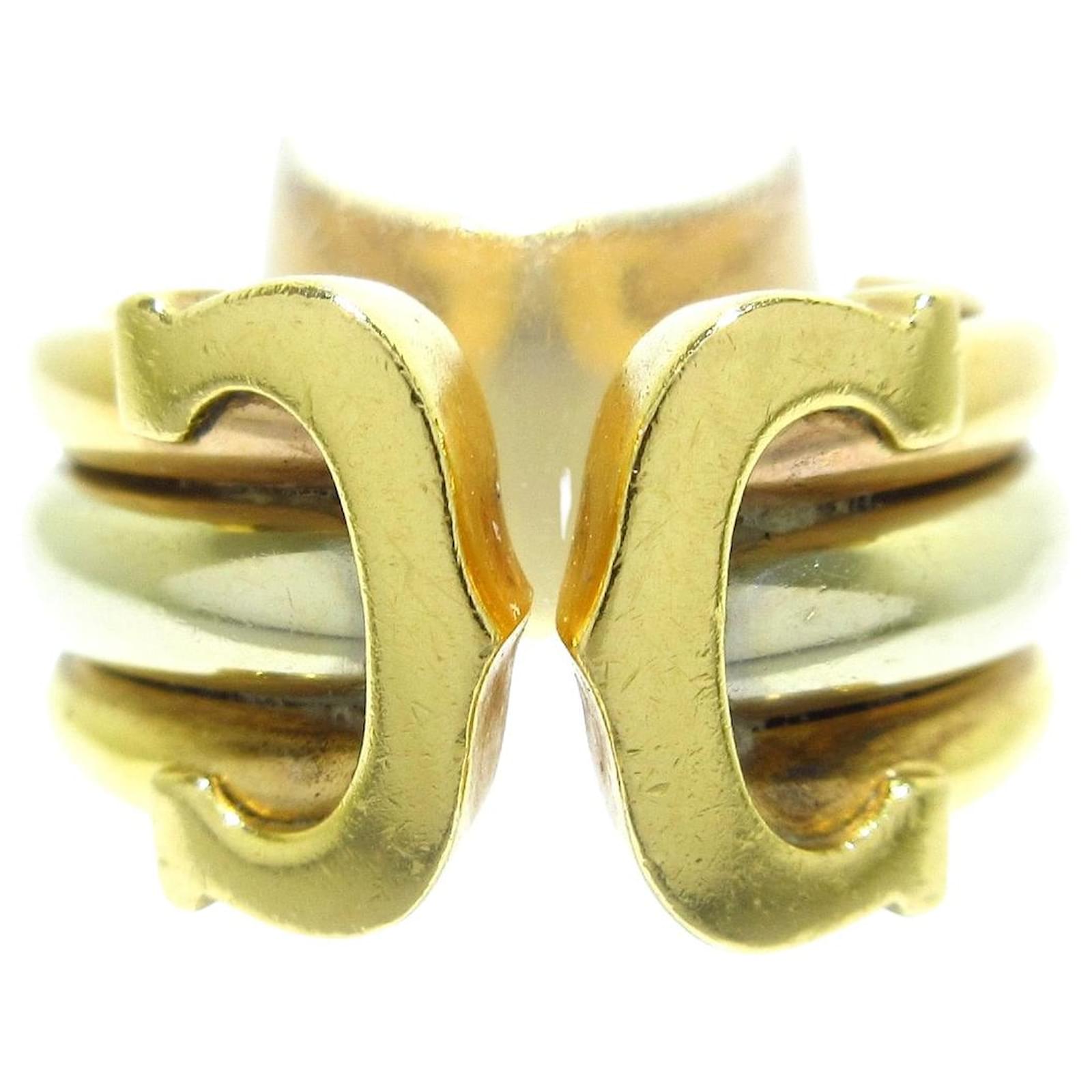 cartier 2C C2 Or jaune Doré ref.711918 - Joli Closet