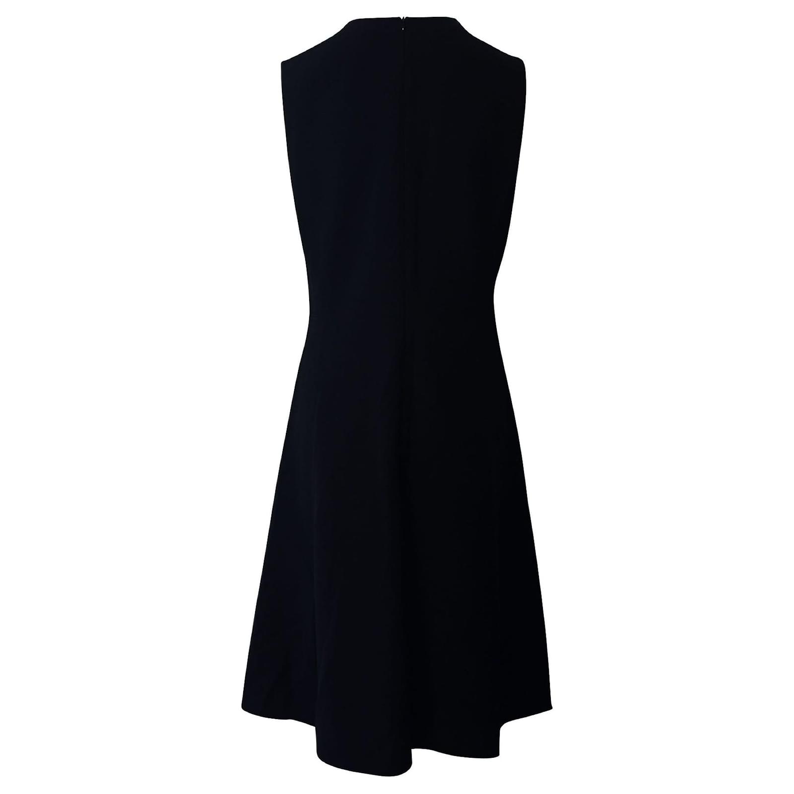 Joseph Robe droite mi-longue sans manches en viscose noire Fibre de ...