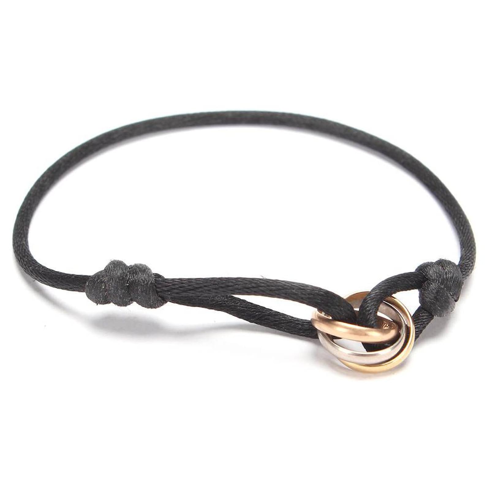 Love Bracelet cordon Cartier Trinity noir Métal ref.713066 - Joli Closet