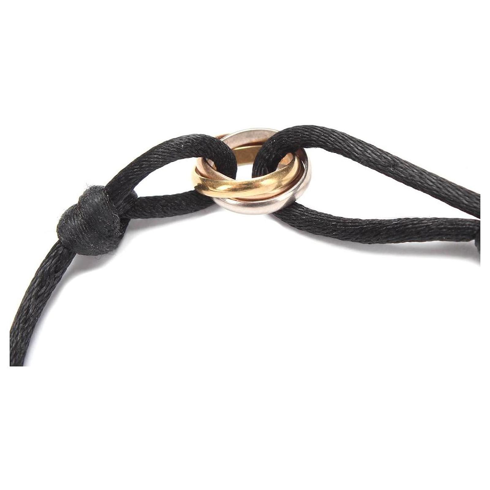 Love Bracelet cordon Cartier Trinity noir Métal ref.713066 - Joli Closet