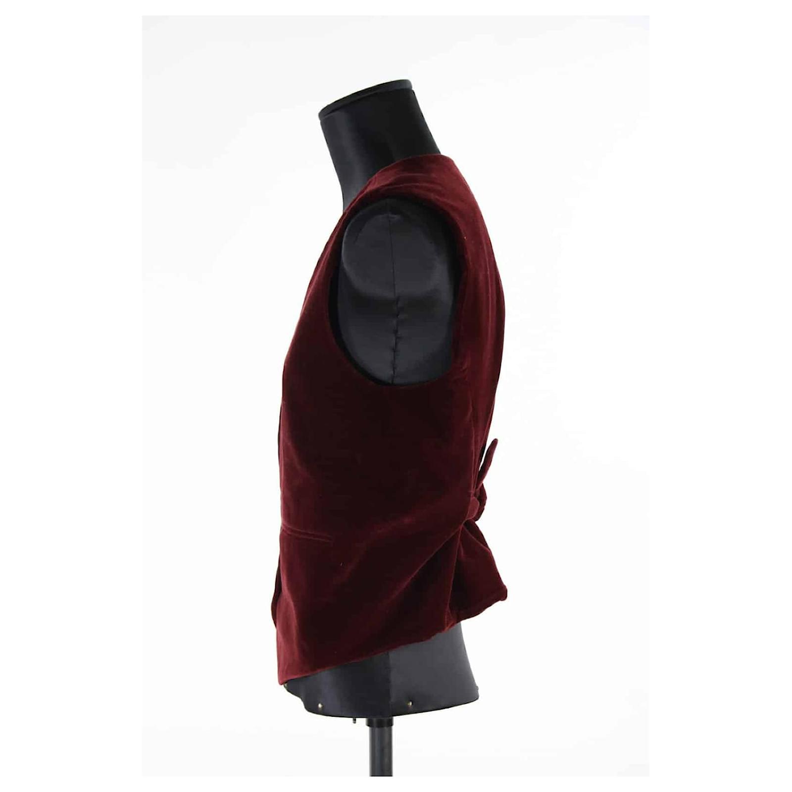 Laurence Bras Jacket 36 Dark red Cotton ref.714203 - Joli Closet