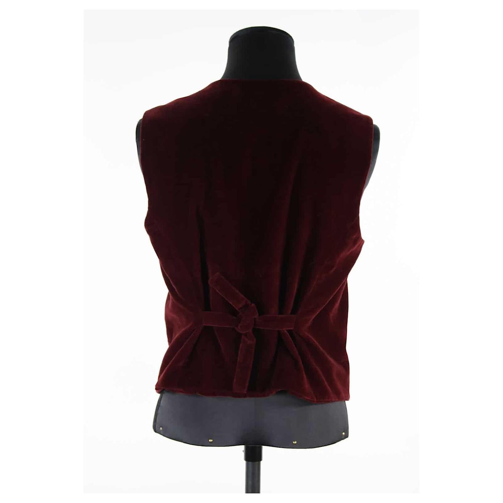 Laurence Bras Jacket 36 Dark red Cotton ref.714203 - Joli Closet