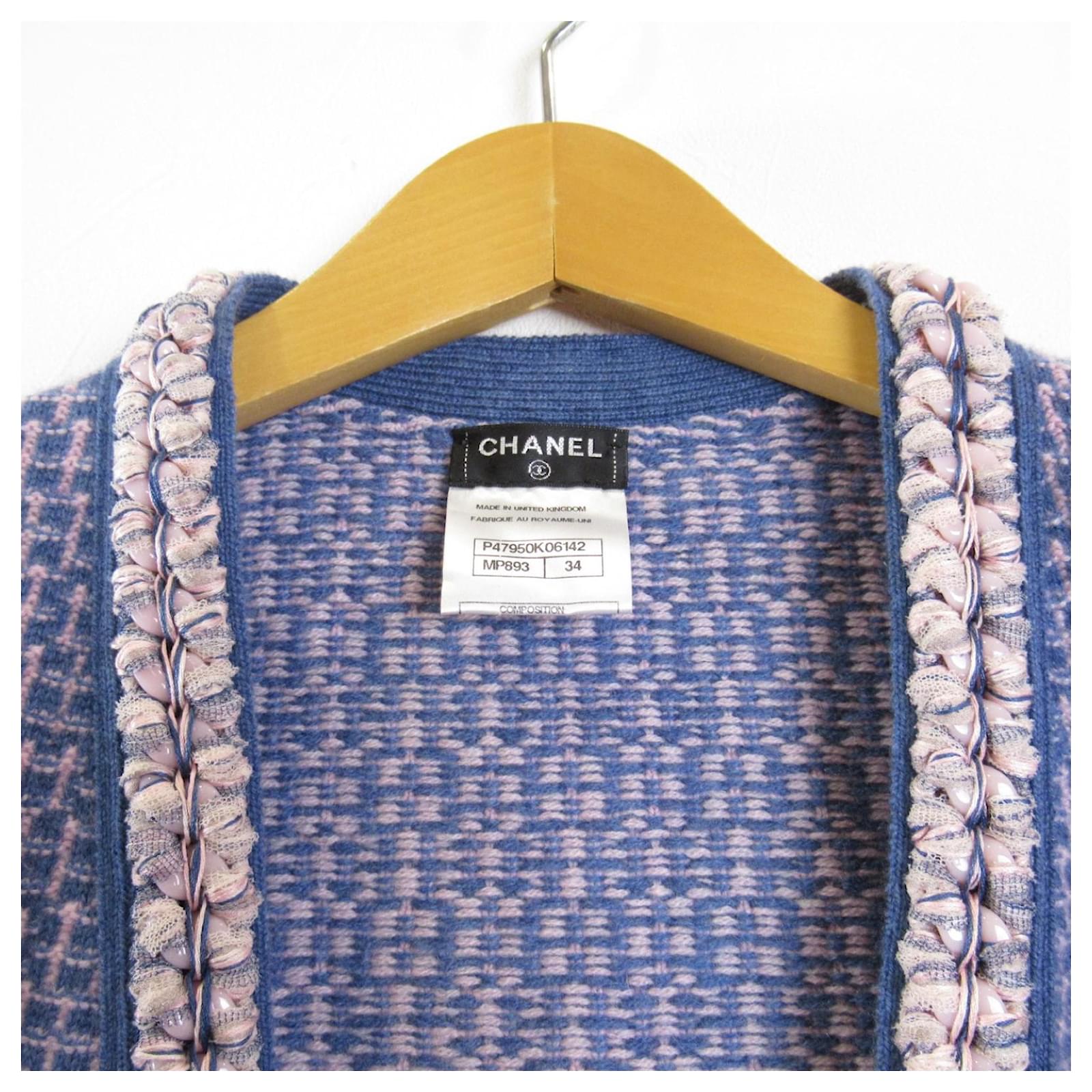 * Chanel Knit jacket Blue Cashmere ref.715436 - Joli Closet