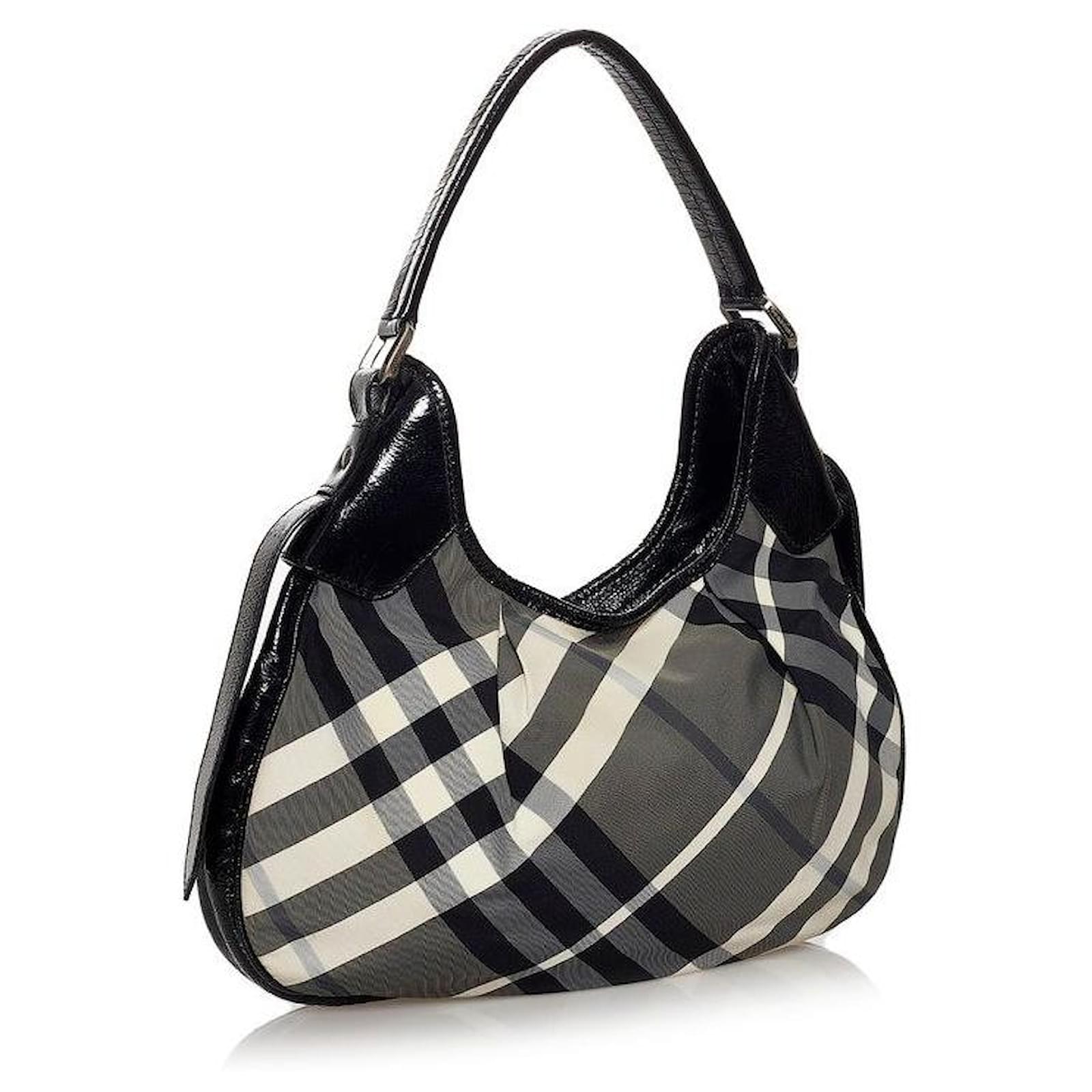 burberry Smoked Check Hobo Bag black Nylon ref.717386 - Joli Closet