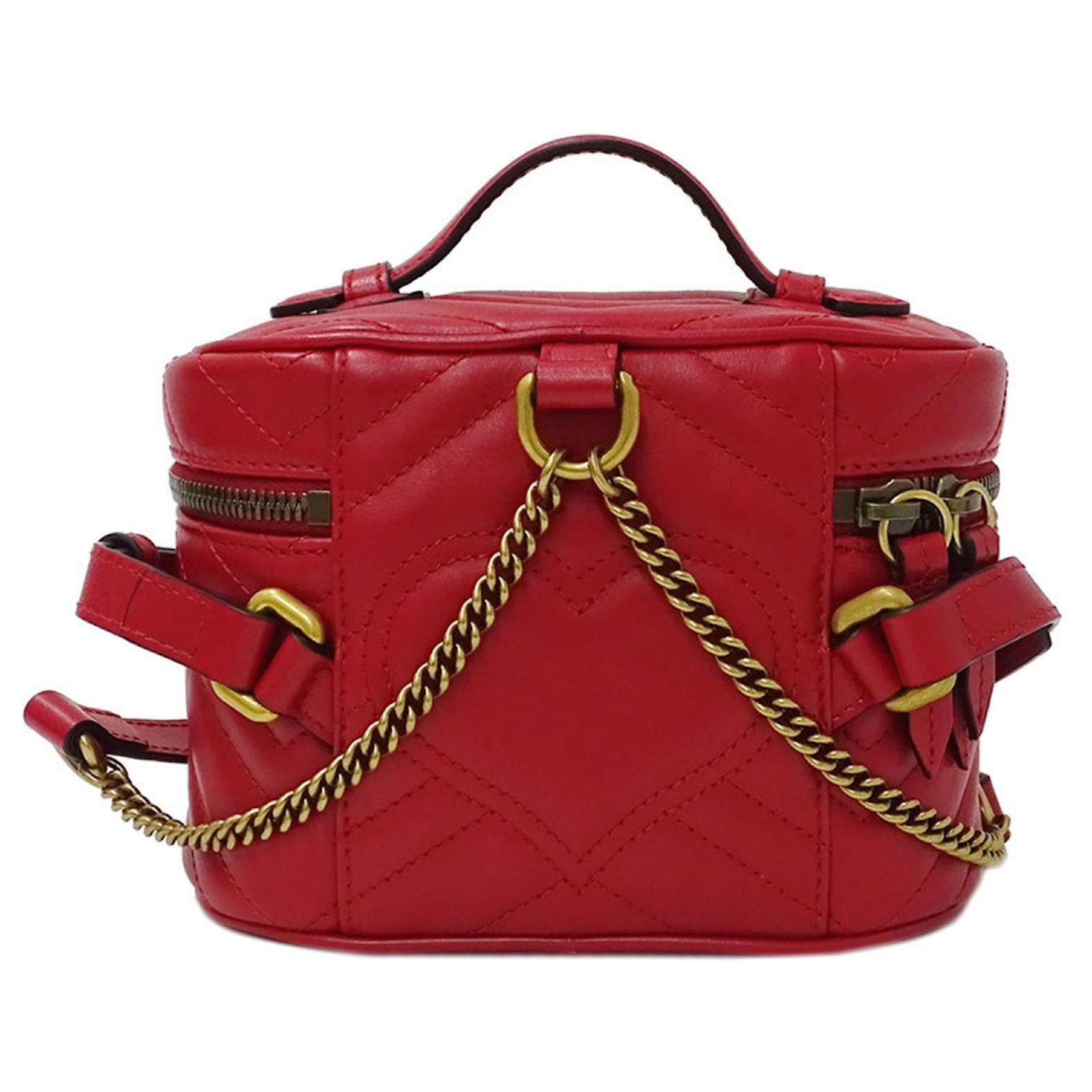 Gucci GG Marmont Red Leather ref.717708 - Joli Closet