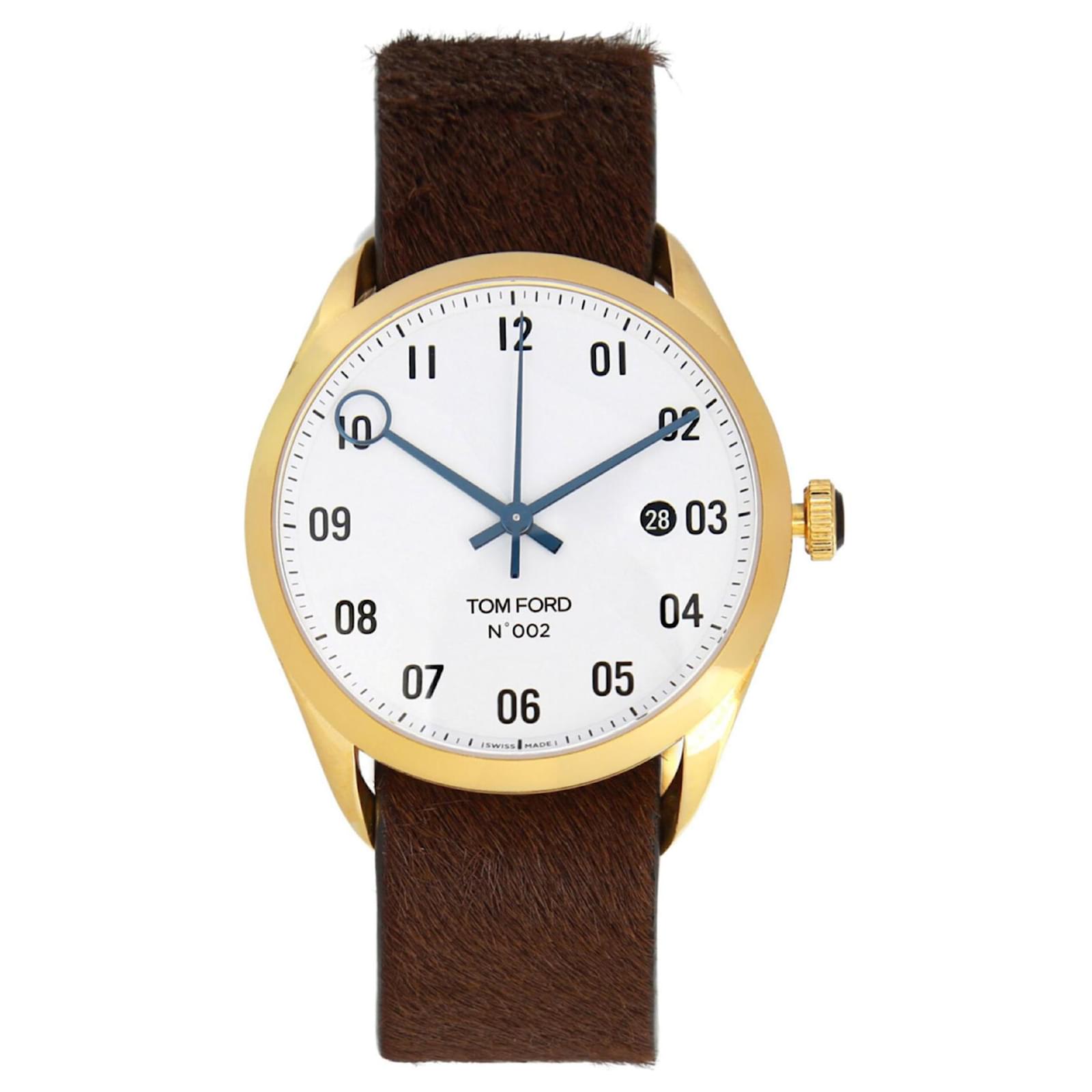 TOM FORD Tom Ford 002 Strap Watch Golden Metallic ref.718050 - Joli Closet