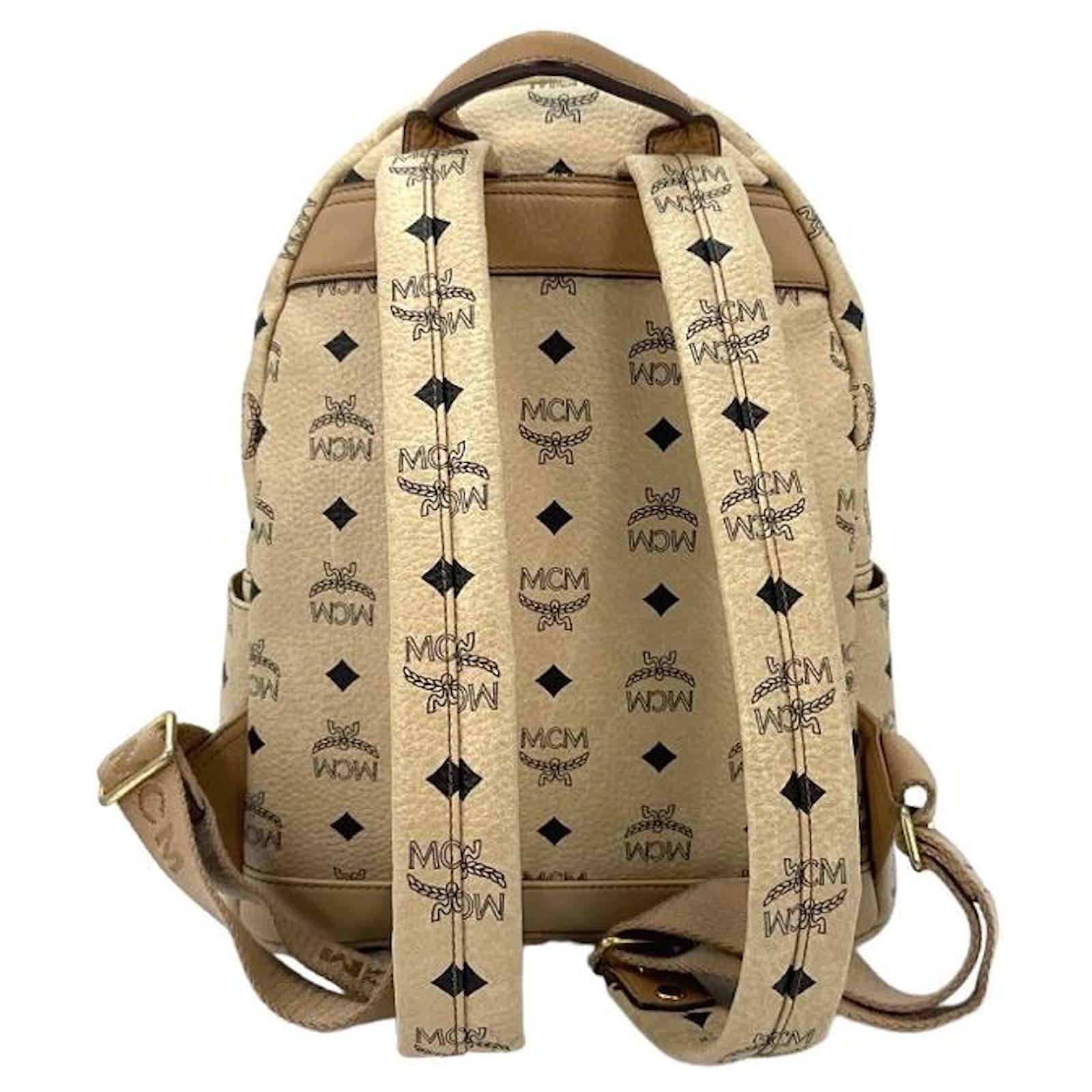 MCM STARK BACKPACK BACKPACK IVORY SMALL ref.719429 - Joli Closet