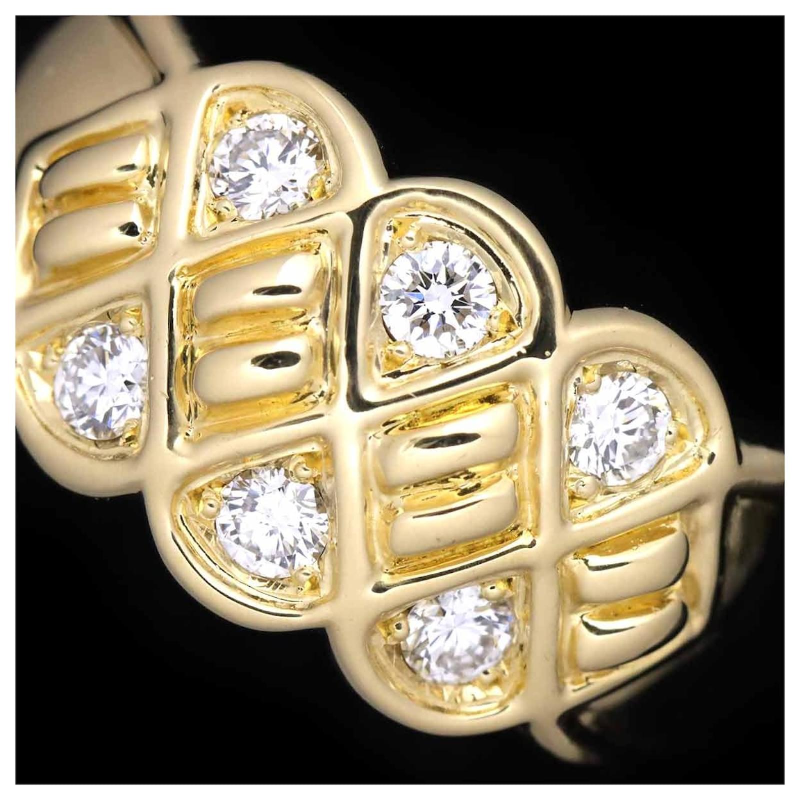 Christian Dior Diamond Ring Gold hardware Yellow gold ref.719643 - Joli ...