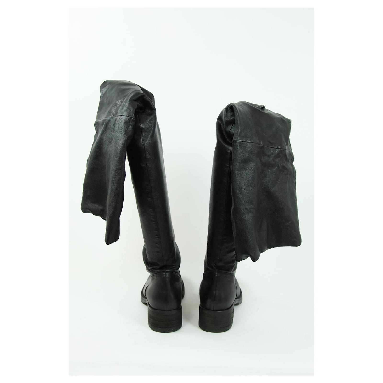 Walter Steiger Boots 40 Black Leather ref.721030 - Joli Closet