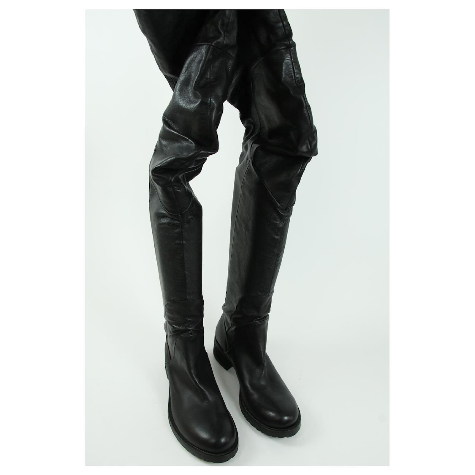 Walter Steiger Boots 40 Black Leather ref.721030 - Joli Closet