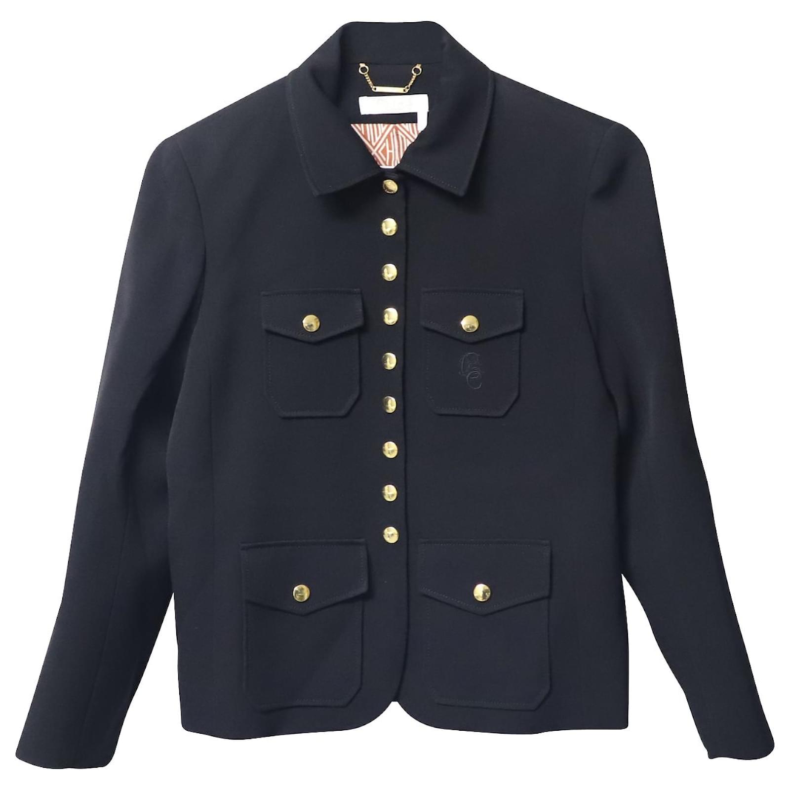 Chloé Chloe Military Jacket in Black Viscose Cellulose fibre ref.724246 ...