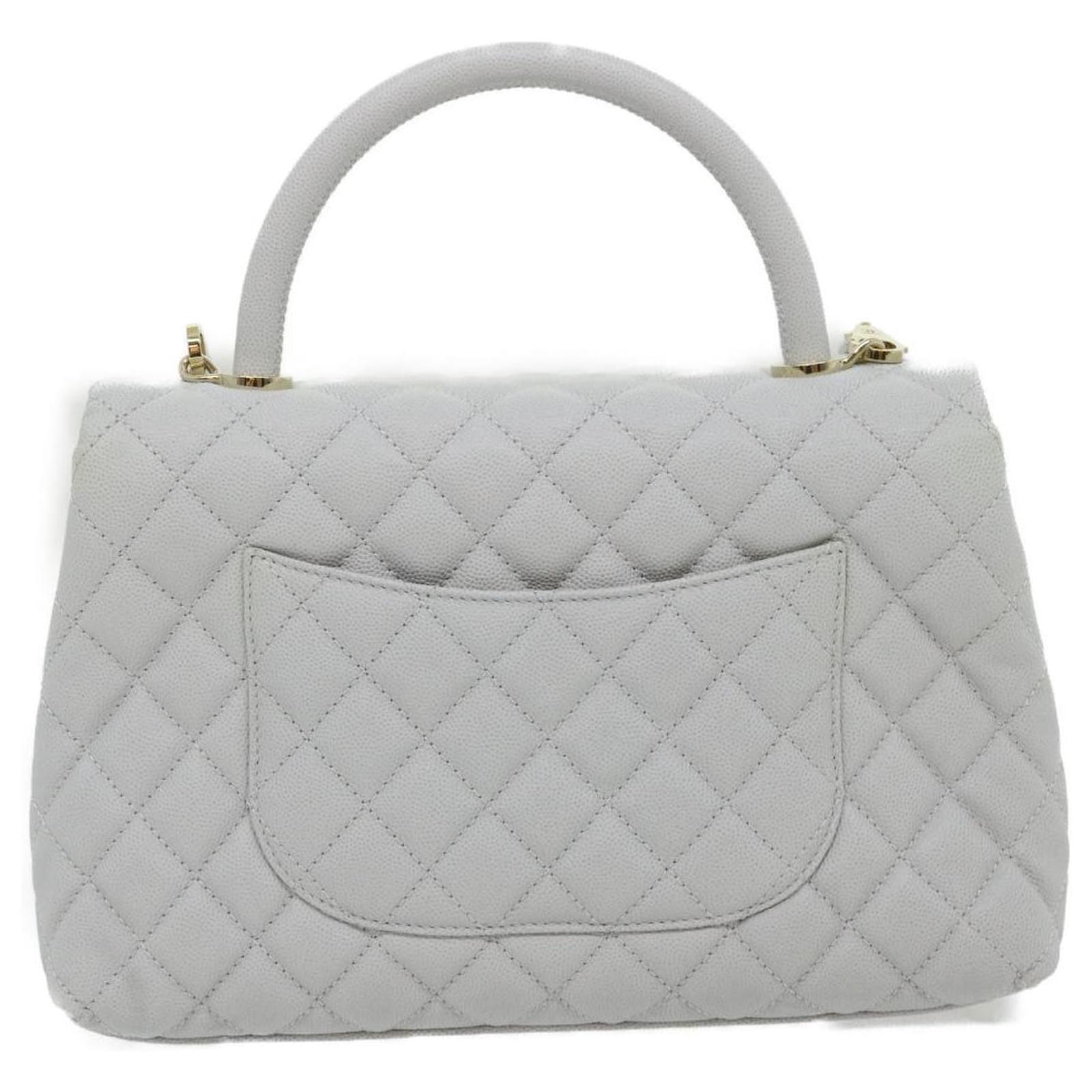 Chanel Coco Handle White Leather ref.725670 - Joli Closet