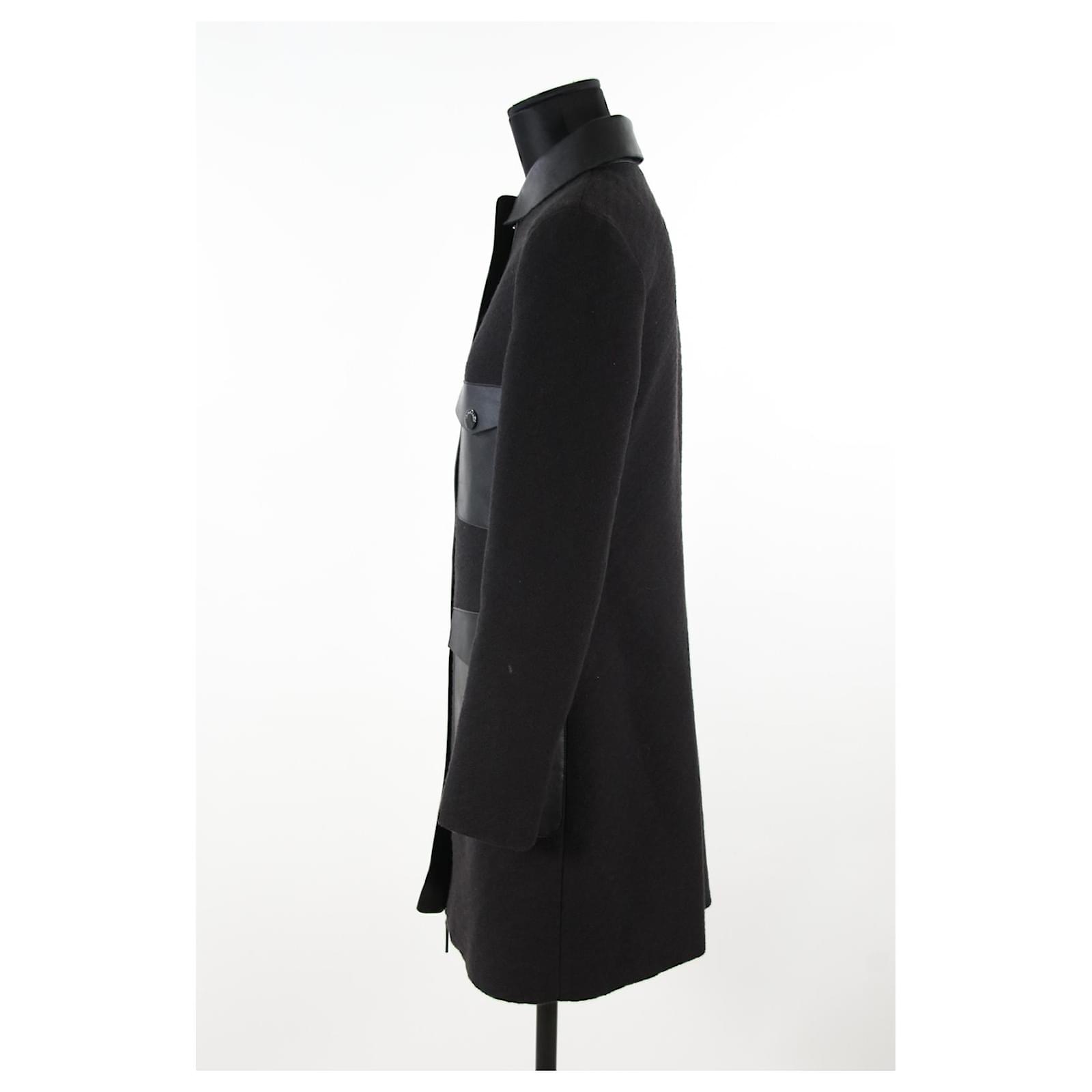 Longchamp coat 36 Black Cotton ref.726759 - Joli Closet