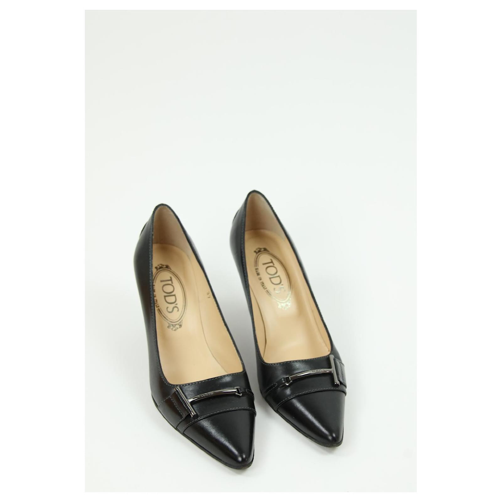 Escarpins Tod's 37 Cuir Noir ref.726937 - Joli Closet