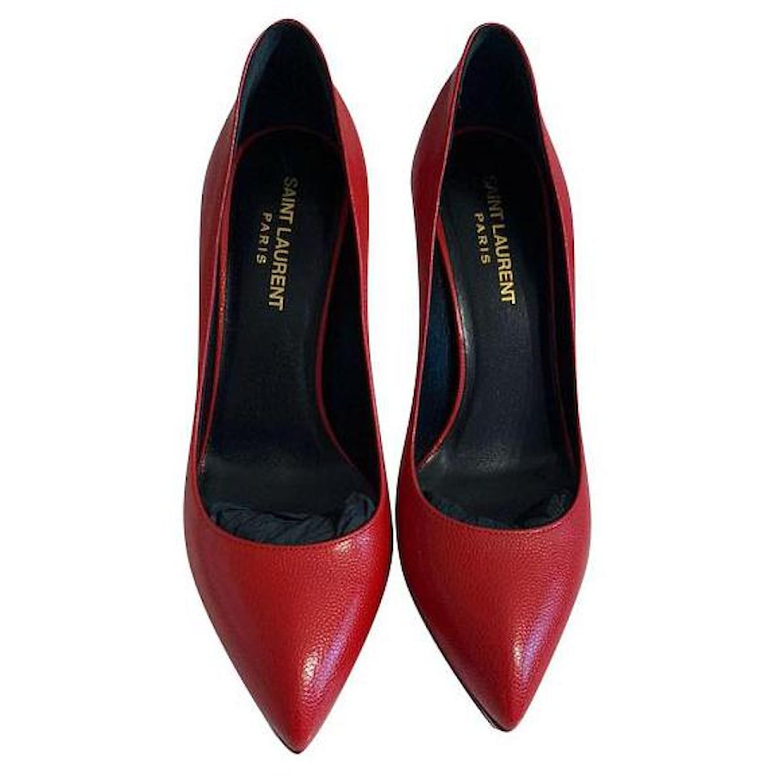 Saint Laurent escarpins rouge Cuir ref.726998 - Joli Closet