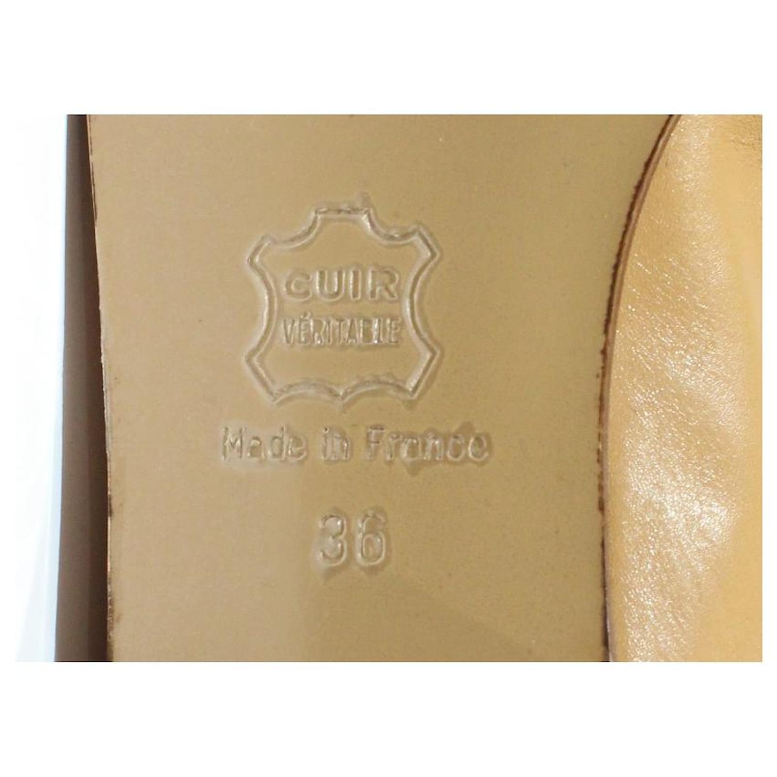 Courreges bottes Cuir Beige ref.727624 - Joli Closet