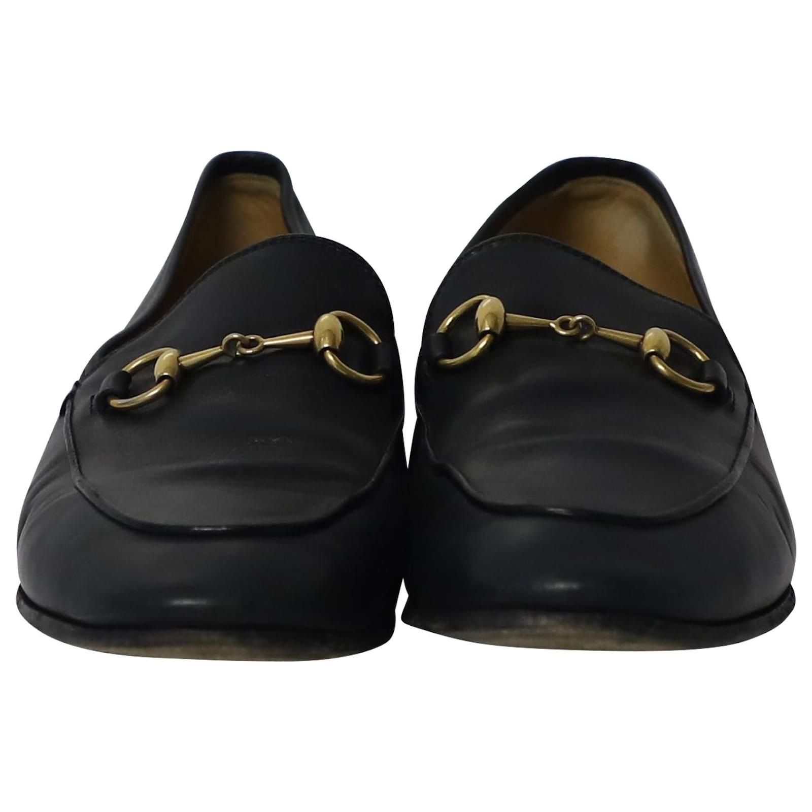 Gucci Mocassins Horsebit Jordaan en Cuir Noir ref.729593 - Joli Closet
