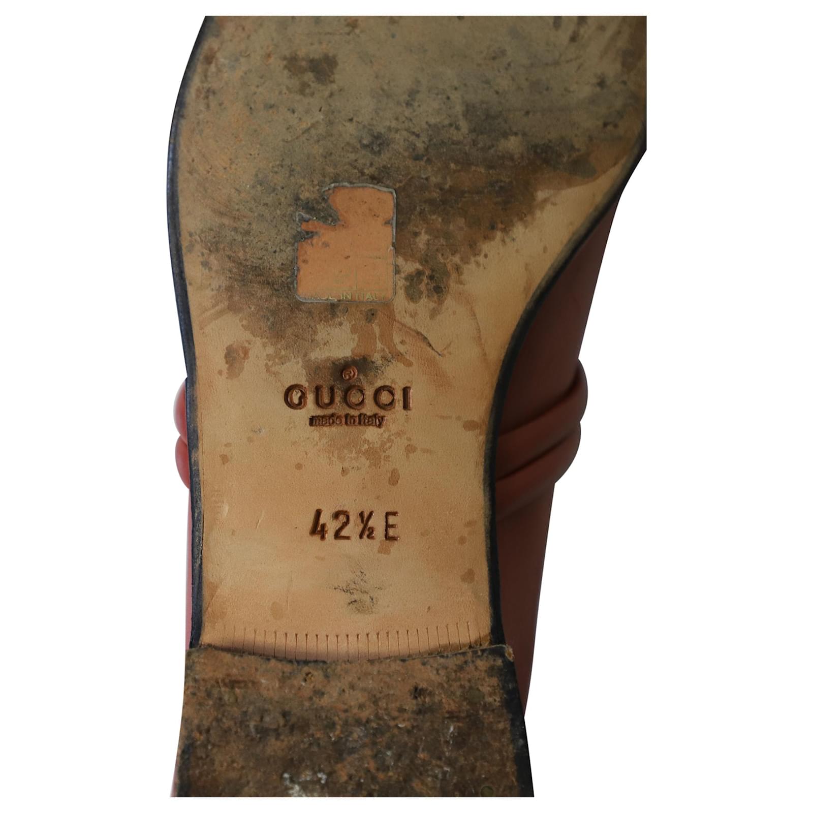 Mocassins Gucci en Cuir Rouge ref.729644 - Joli Closet