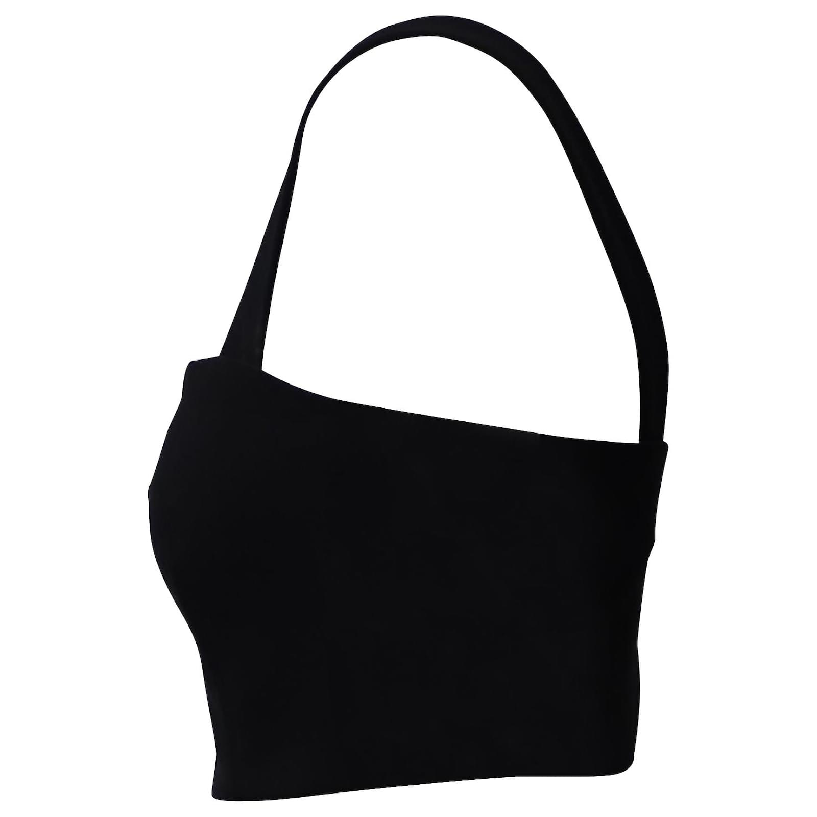 Theory Precision Ponte Seamed Crop Top in Black Nylon Polyamide ref ...