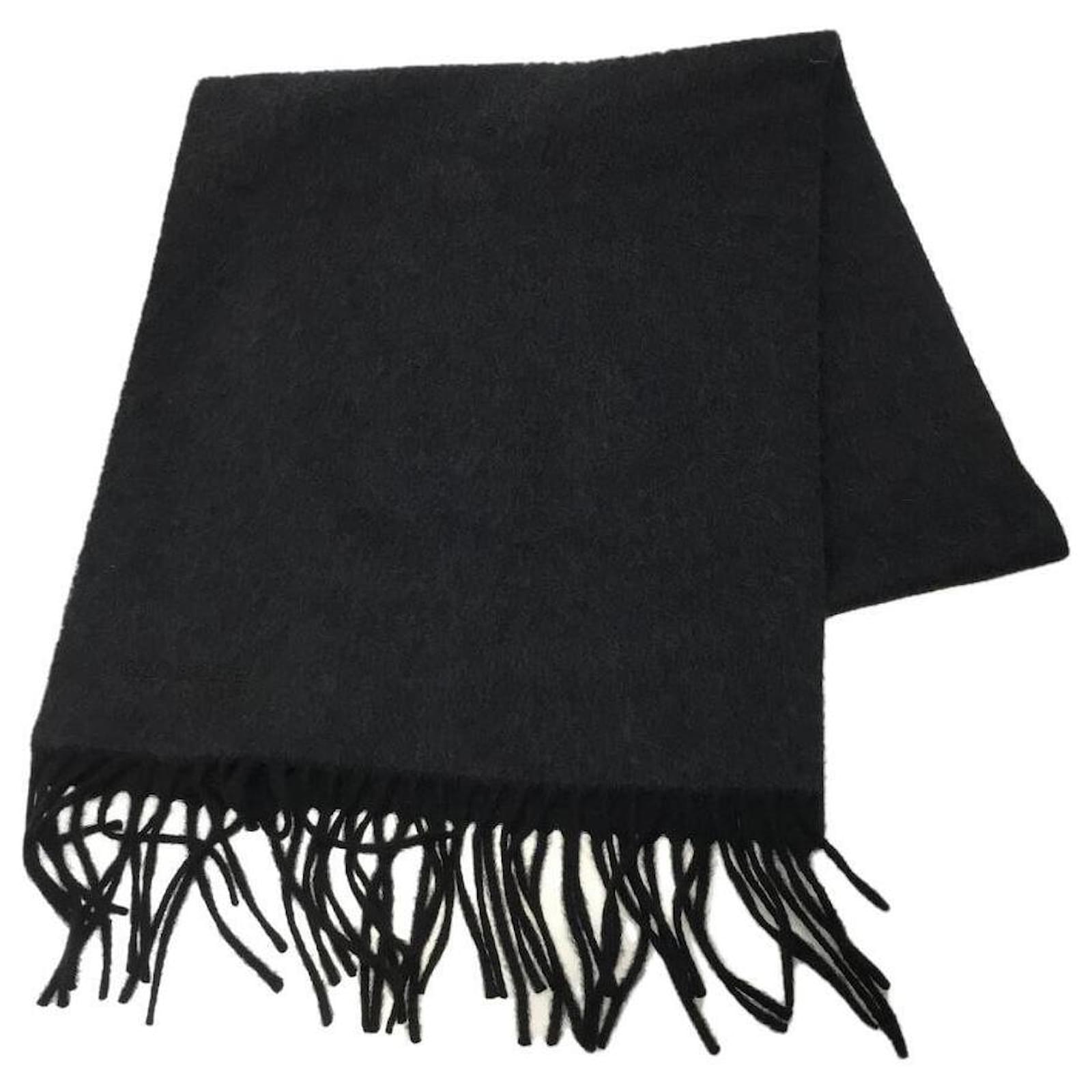 Hermès HERMES Muffler Dark grey Cashmere ref.729940 - Joli Closet