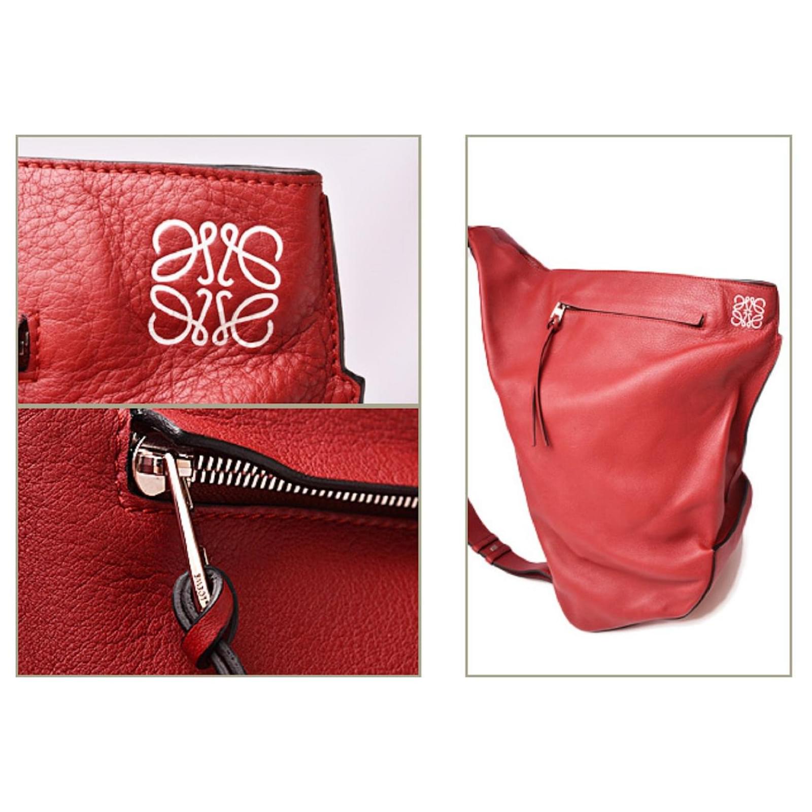 Loewe Backpack Dark red Leather ref.730726 - Joli Closet