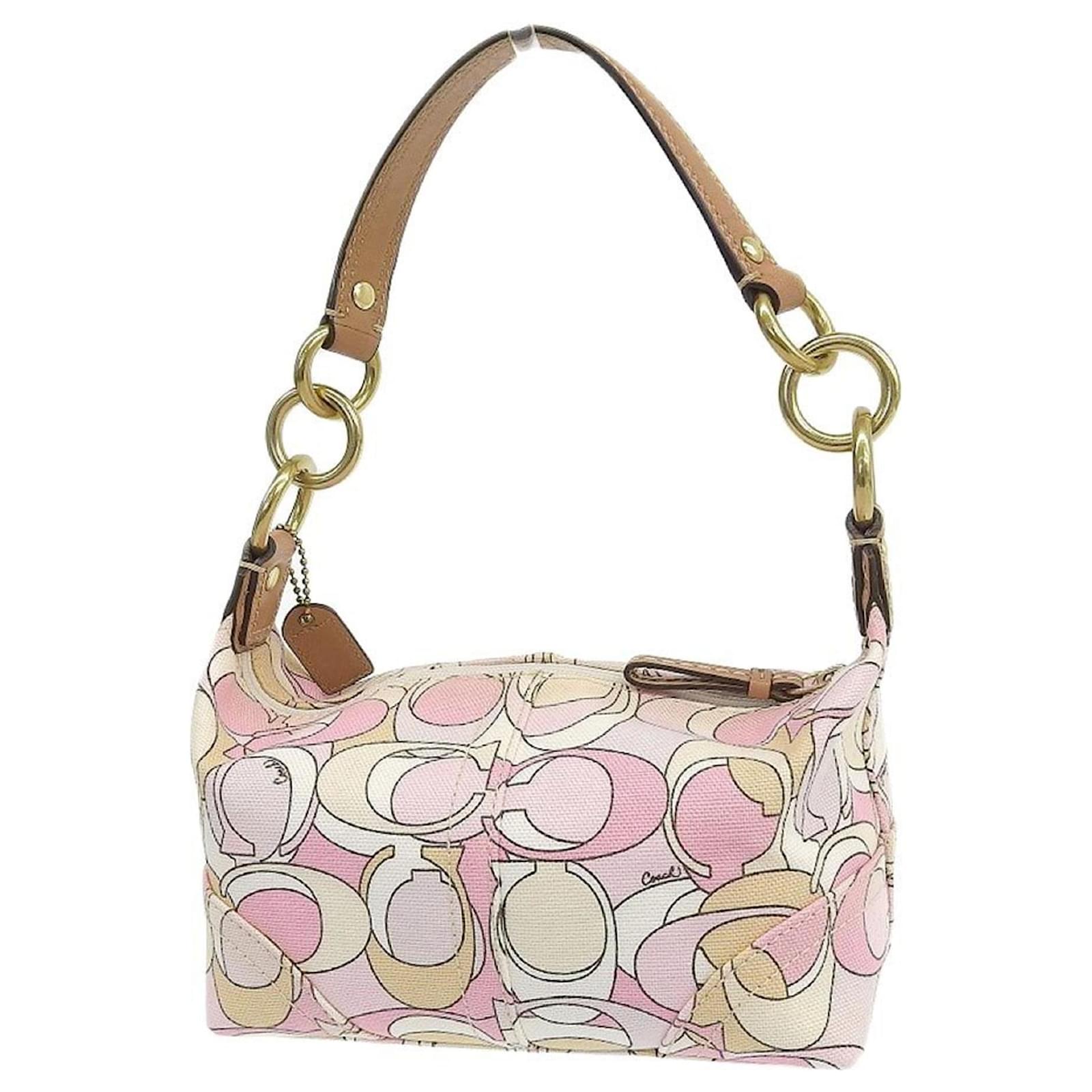 Coach Signature Pink Cloth ref.731239 - Joli Closet