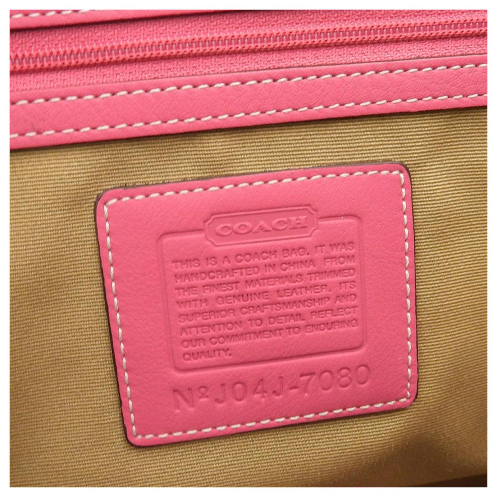 Coach Signature Pink Cloth ref.731315 - Joli Closet