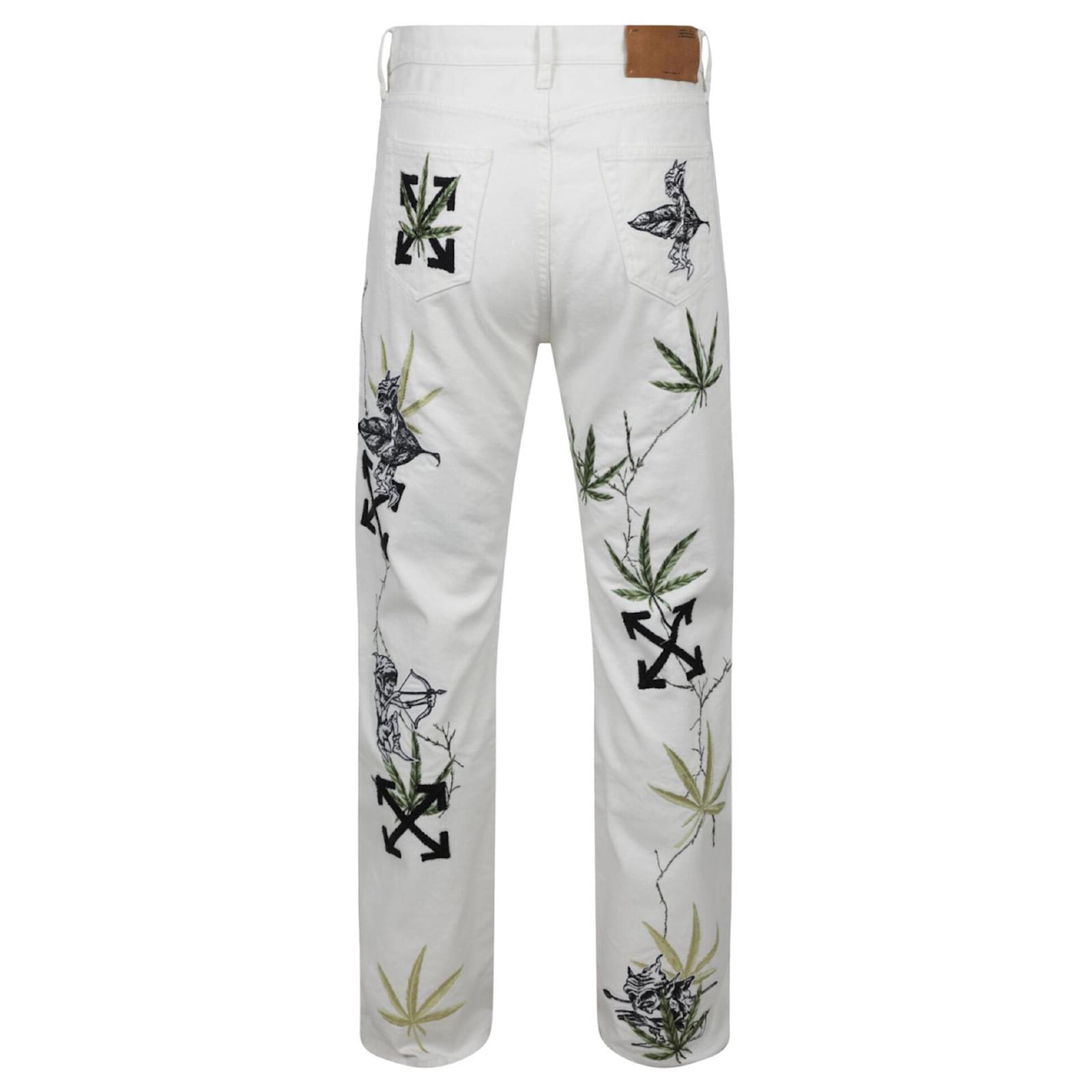 Off White Off-White Weed Skate Fit Jeans Cotton ref.732194 - Joli Closet