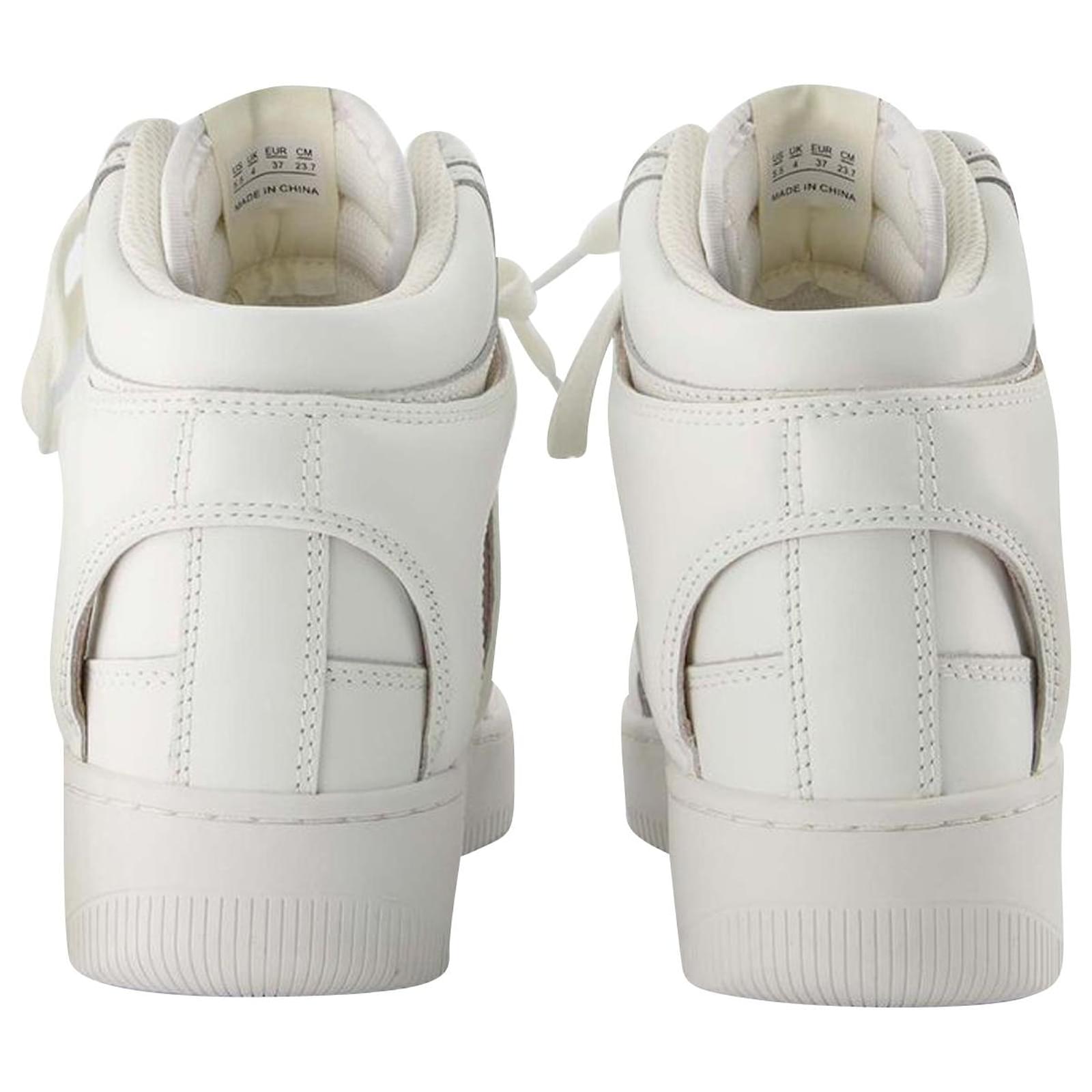Isabel Marant Brooklee Sneakers in White Leather ref.732336 - Joli Closet