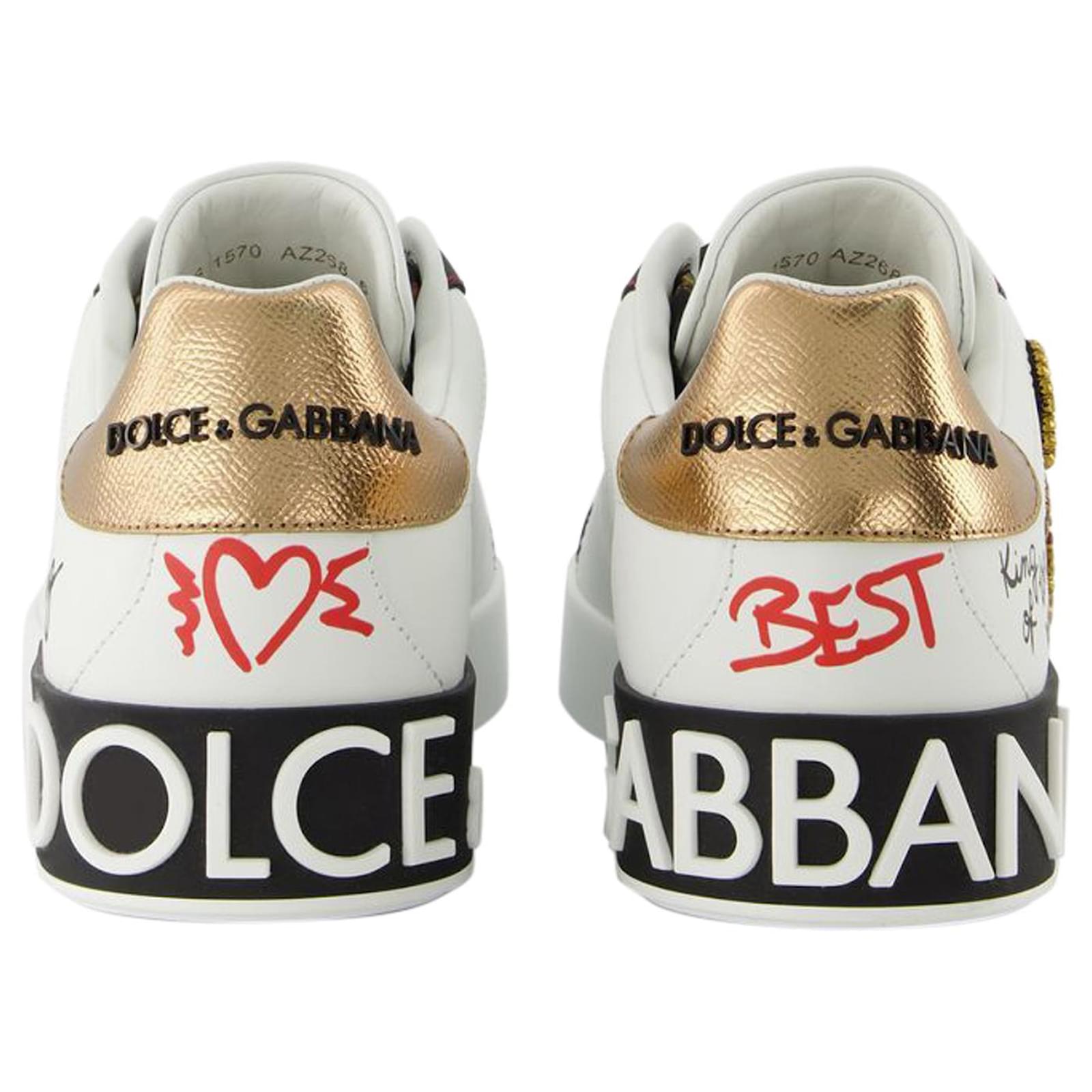 Dolce & Gabbana Portofino Sneakers in Multicolour Nylon Multiple colors ...