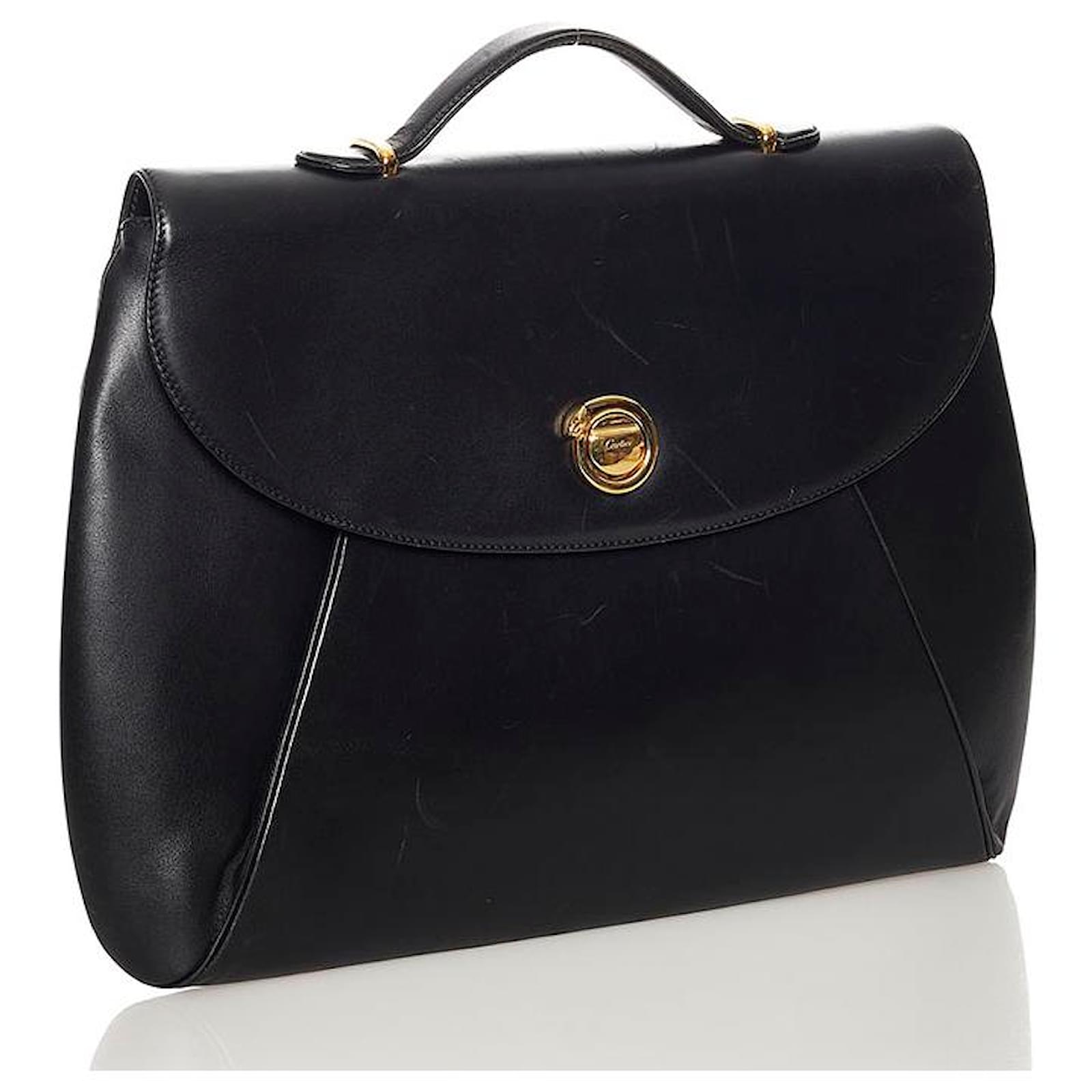 Cartier Panthere Leather Briefcase Black Pony-style calfskin ref.733641 ...