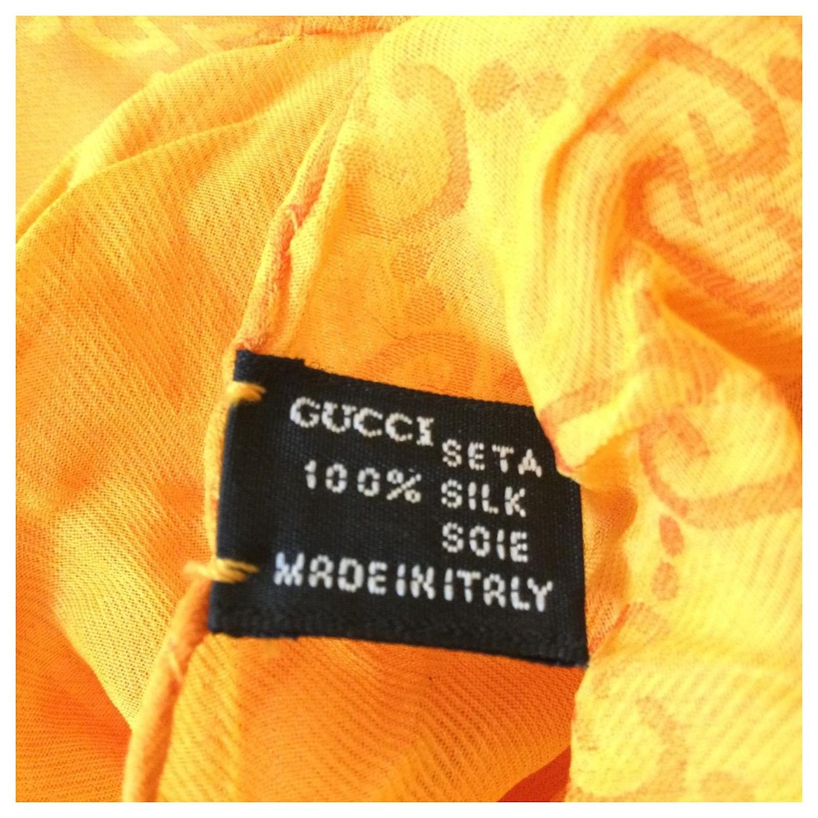 gucci Orange Silk ref.737429 - Joli Closet