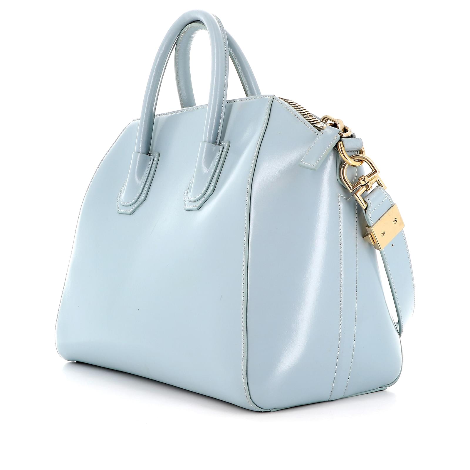 Givenchy antigona Light blue Patent leather ref.737997 - Joli Closet