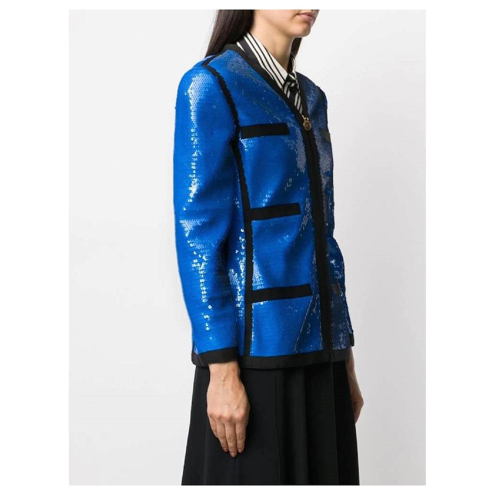 Chanel Blue Sequin Jacket ref.739037 - Joli Closet