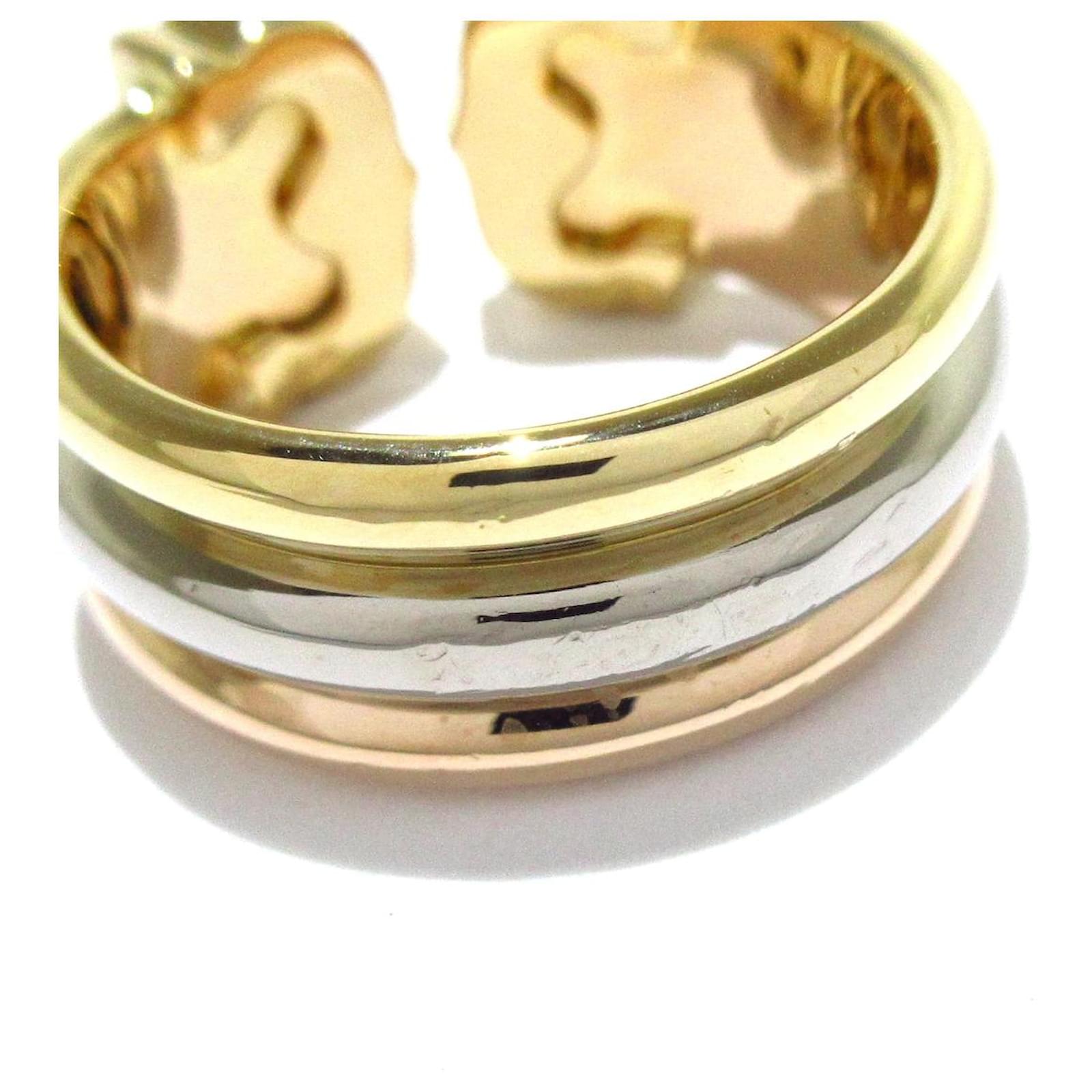 cartier 2C C2 Or jaune Doré ref.739550 - Joli Closet