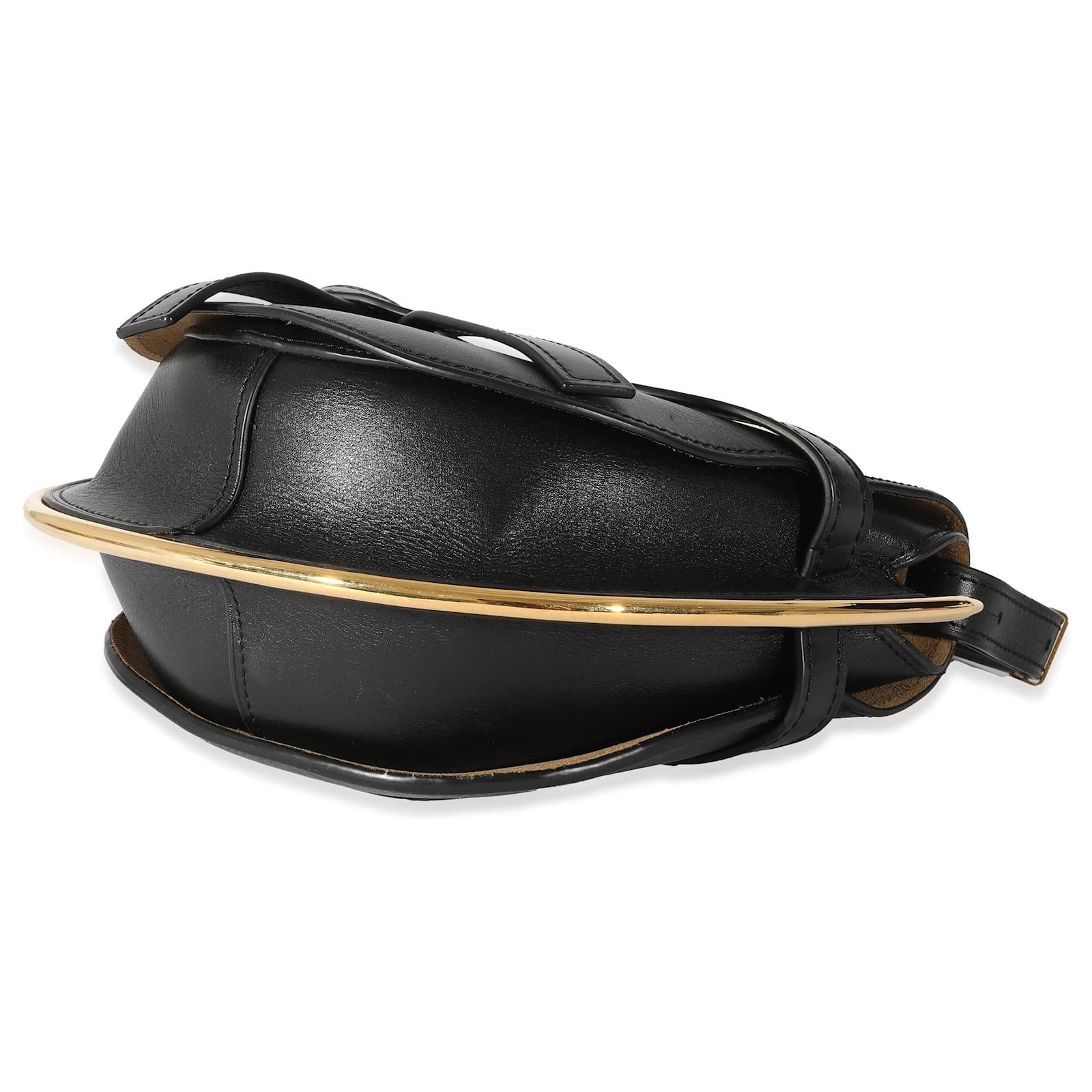 Loewe Sac Gate moyen en cuir noir et métal ref.739765 - Joli Closet