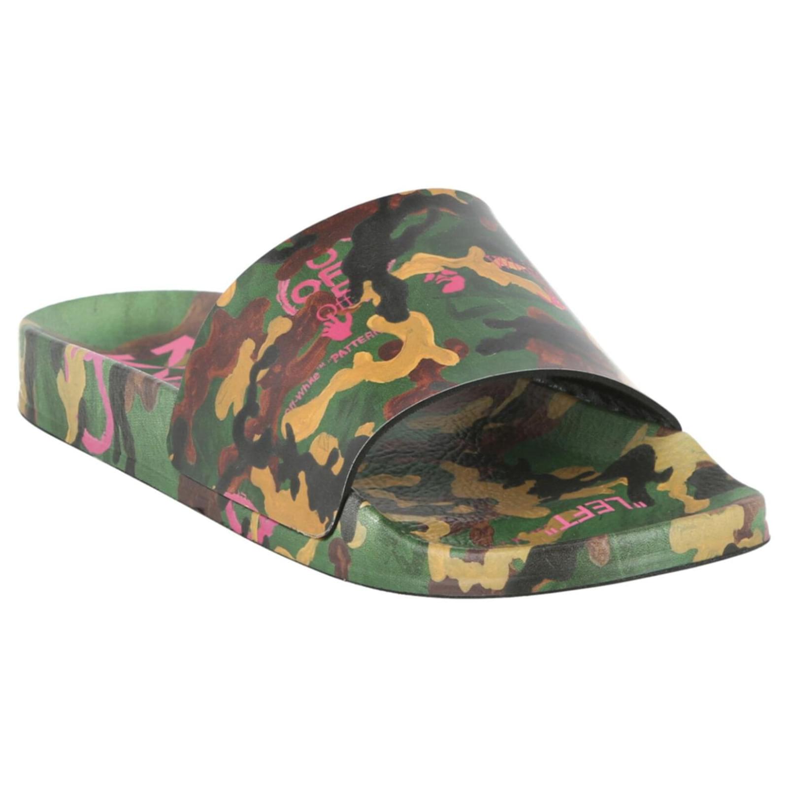 Off White Off-White Military Print Logo Slides Multiple colors ref ...
