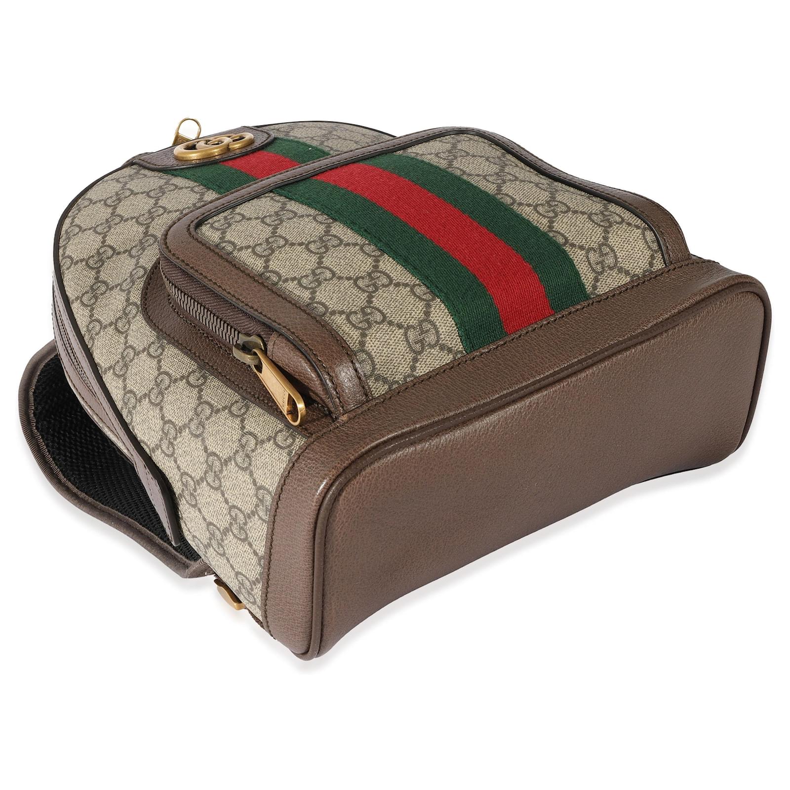 Gucci Gg Supreme Small Ophidia Backpack Brown ref.740207 - Joli Closet