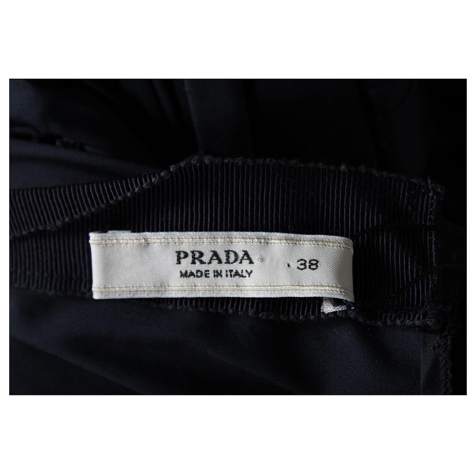 Prada Robe mi-longue stretch bleu marine ref.740931 - Joli Closet