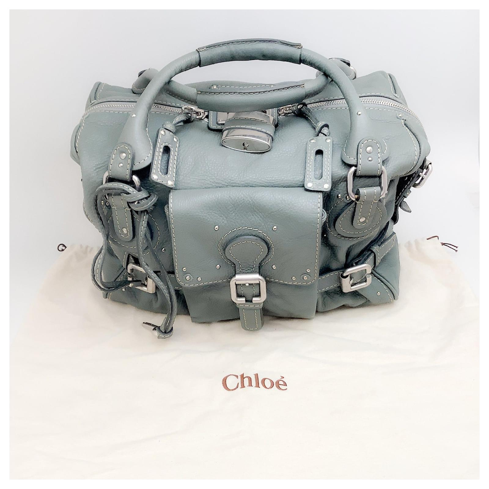 Chloé Chloe Green Leather Large Paddington Bag ref.741072 - Joli Closet
