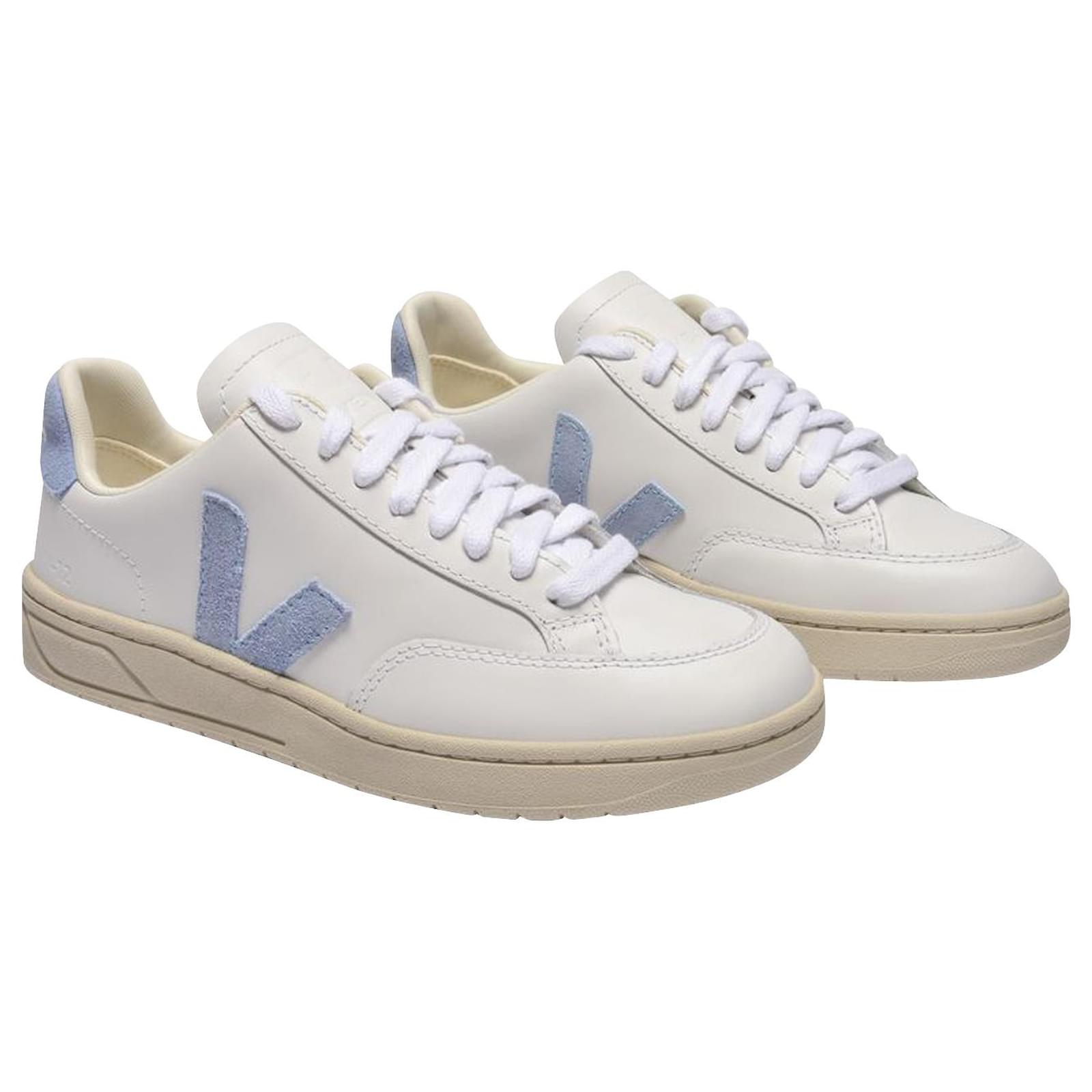 V-12 Sneakers - Veja - White/Steel - Leather Multiple colors ref.741074 ...