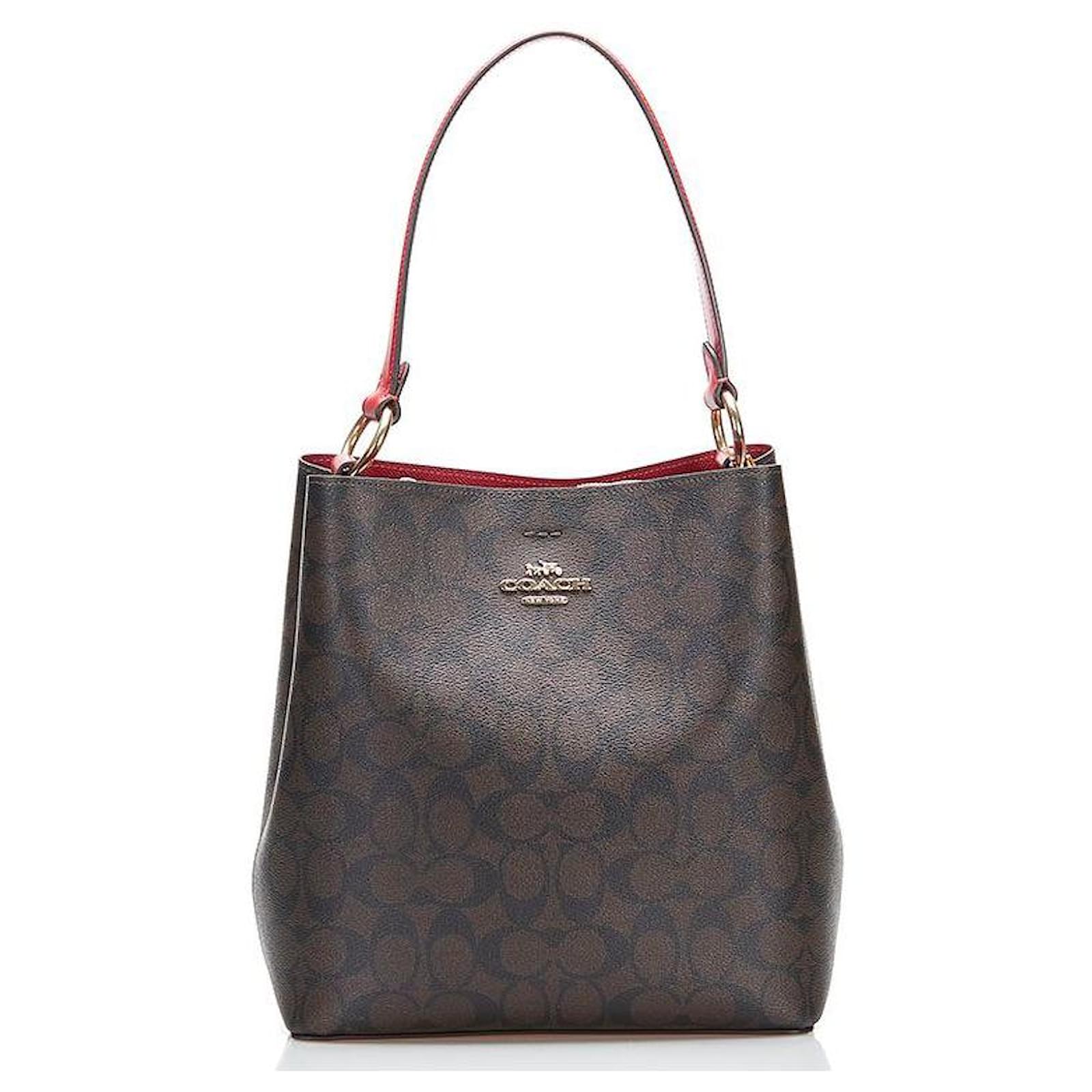coach Signature Town Bucket Bag brown Cloth ref.741350 - Joli Closet